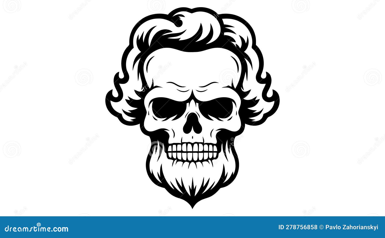 Skull and Bones Mortal Symbol Vector Illustration Isolated on White ...