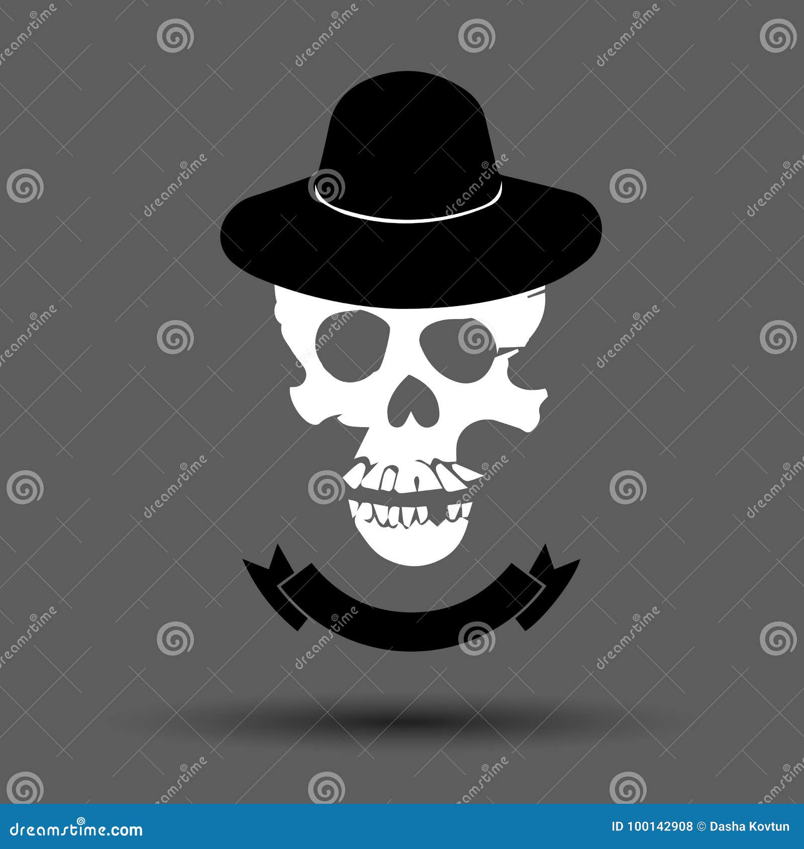 Skull with Bones Sign. Vector Illustration Stock Vector - Illustration ...
