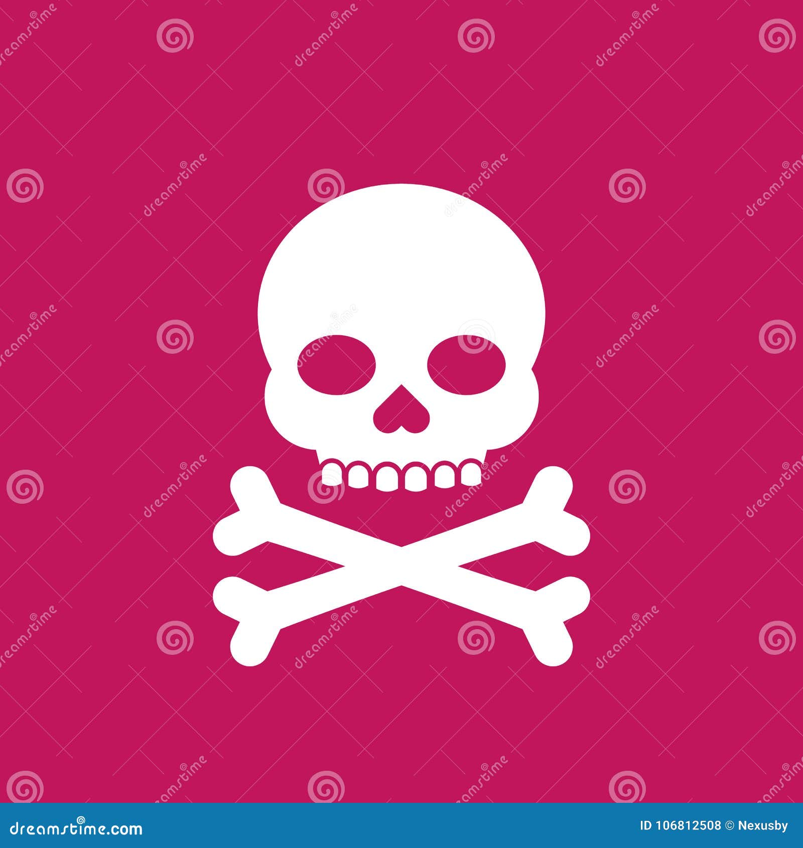 Skull and Bones Vector Sign Stock Vector - Illustration of decorative ...