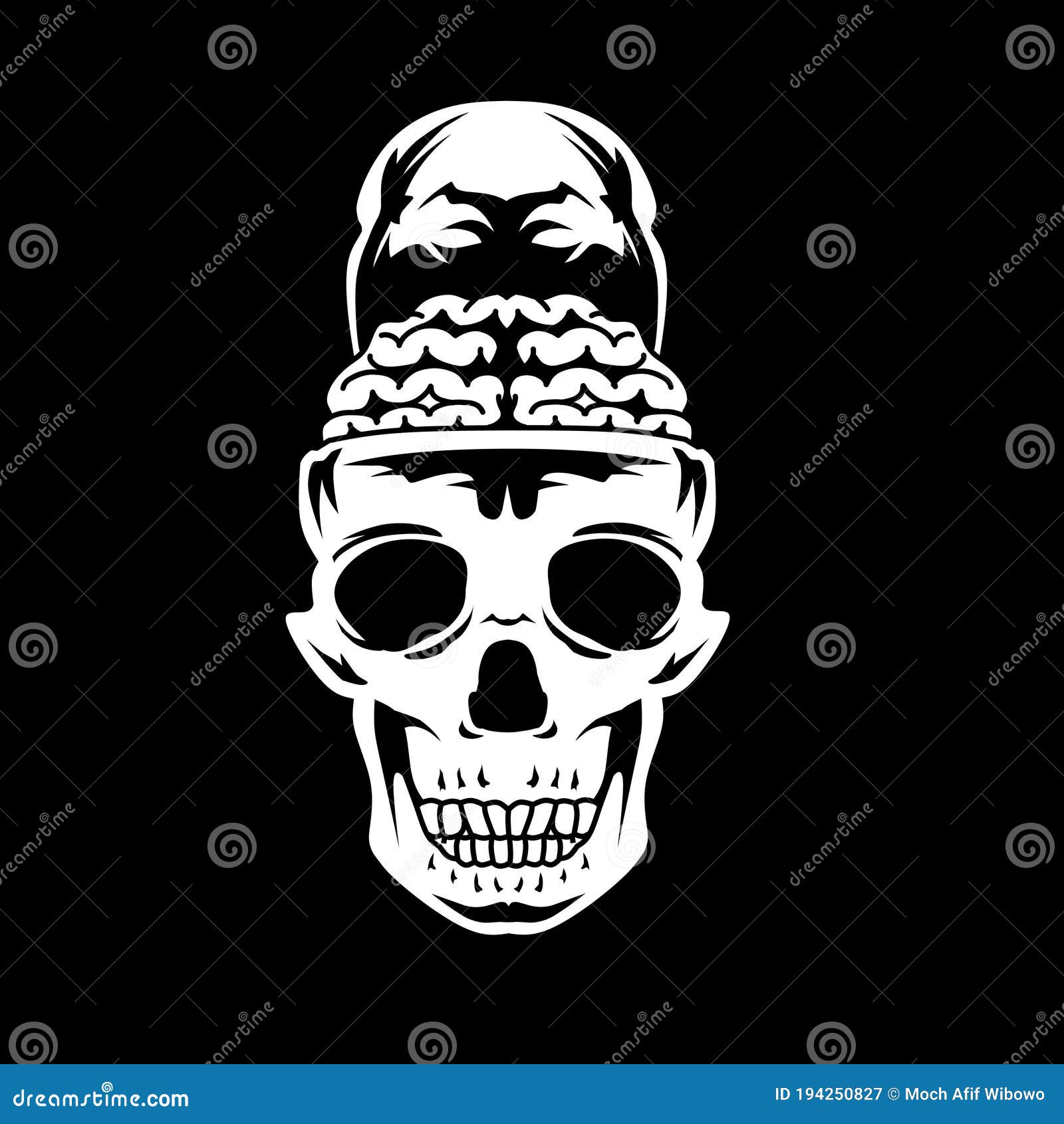 Skull A Part Of Human Skeleton System Anatomy Lateral View With ...