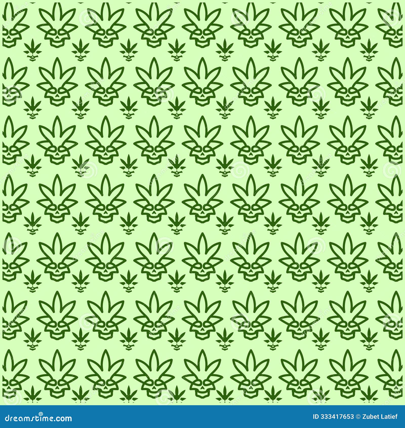 Cannabis Seamless Texture Cartoon Vector | CartoonDealer.com #16108575
