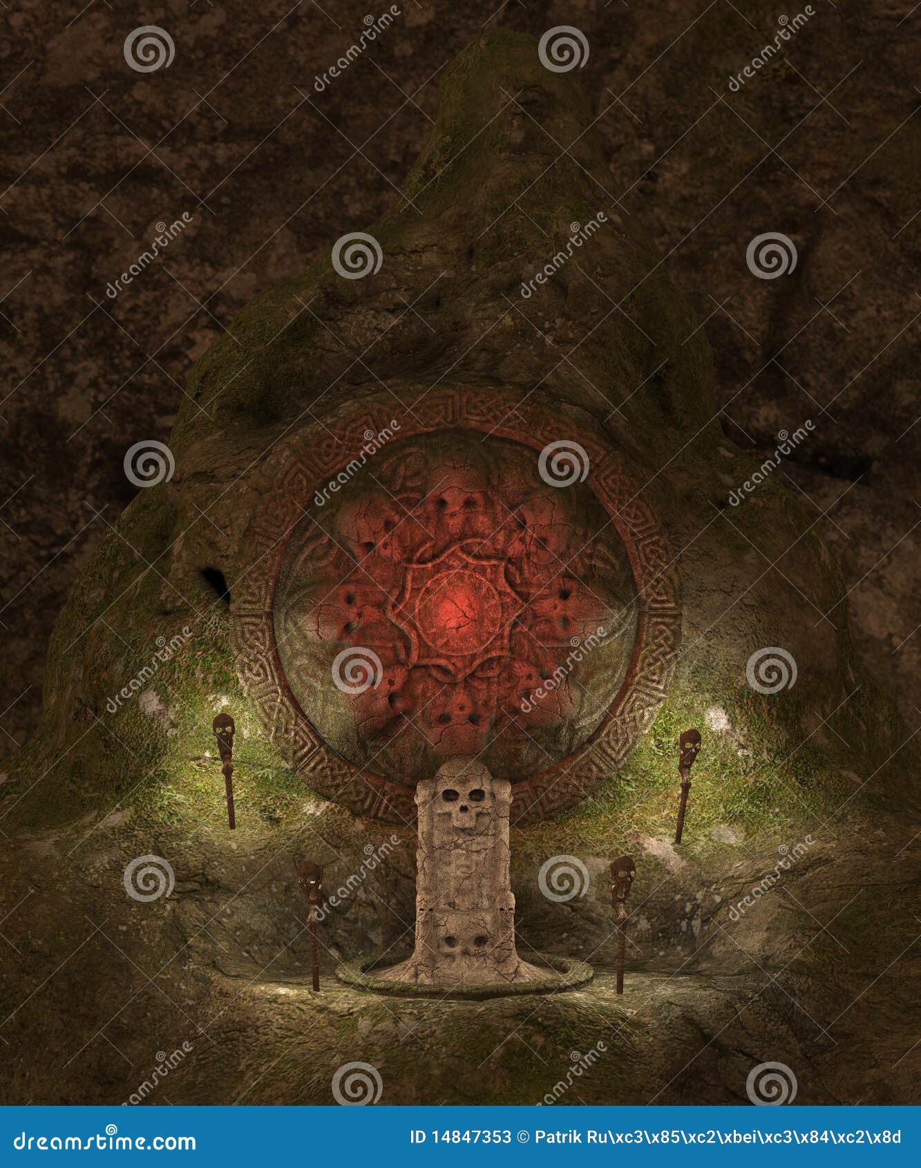 Skull cave crypt stock illustration. Illustration of crypt - 14847353