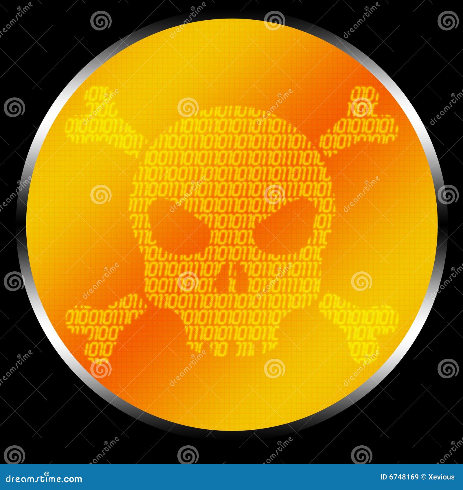 Skull Code stock illustration. Illustration of computer - 6748169