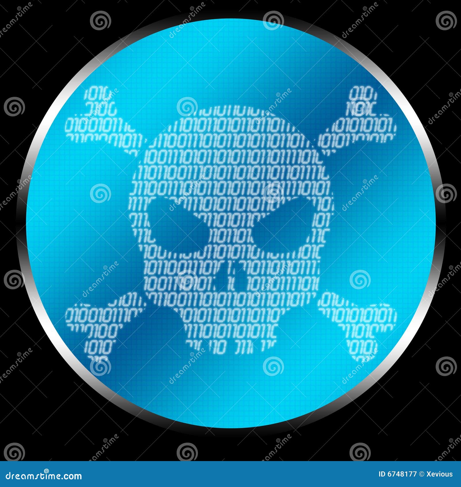 Skull Code stock illustration. Illustration of hacker - 6748177