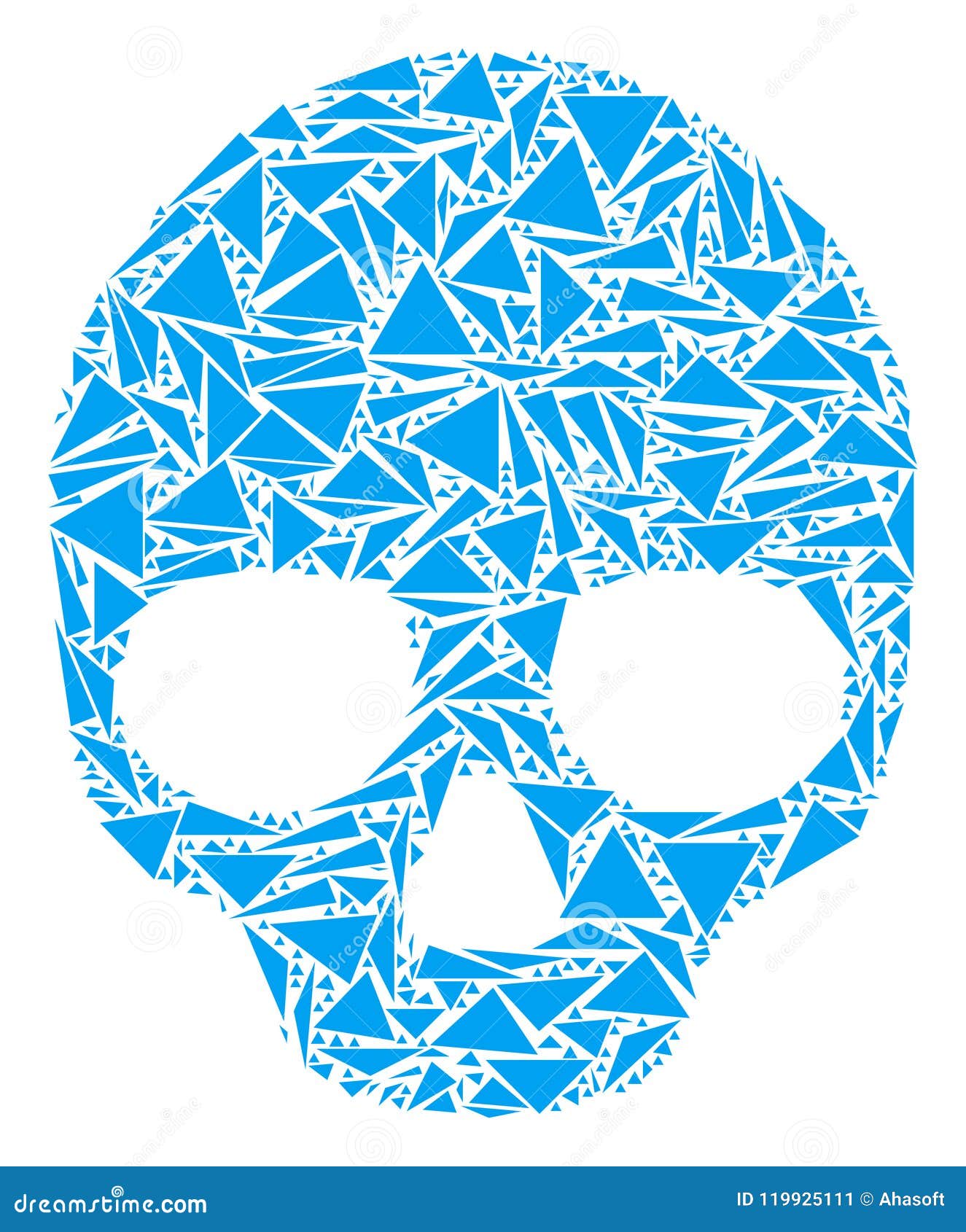 Skull Collage of Triangles stock vector. Illustration of abstract ...