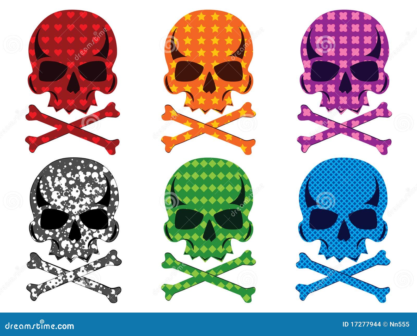 Skull collection stock vector. Illustration of icon, graphic - 17277944