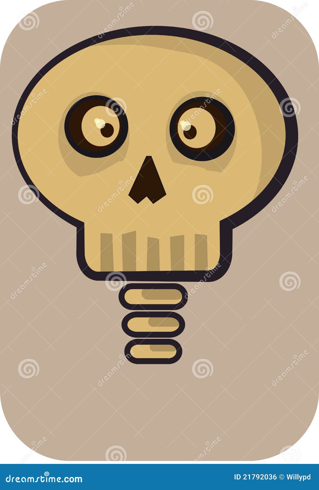 Skull comic stock vector. Illustration of dead, creepy - 21792036