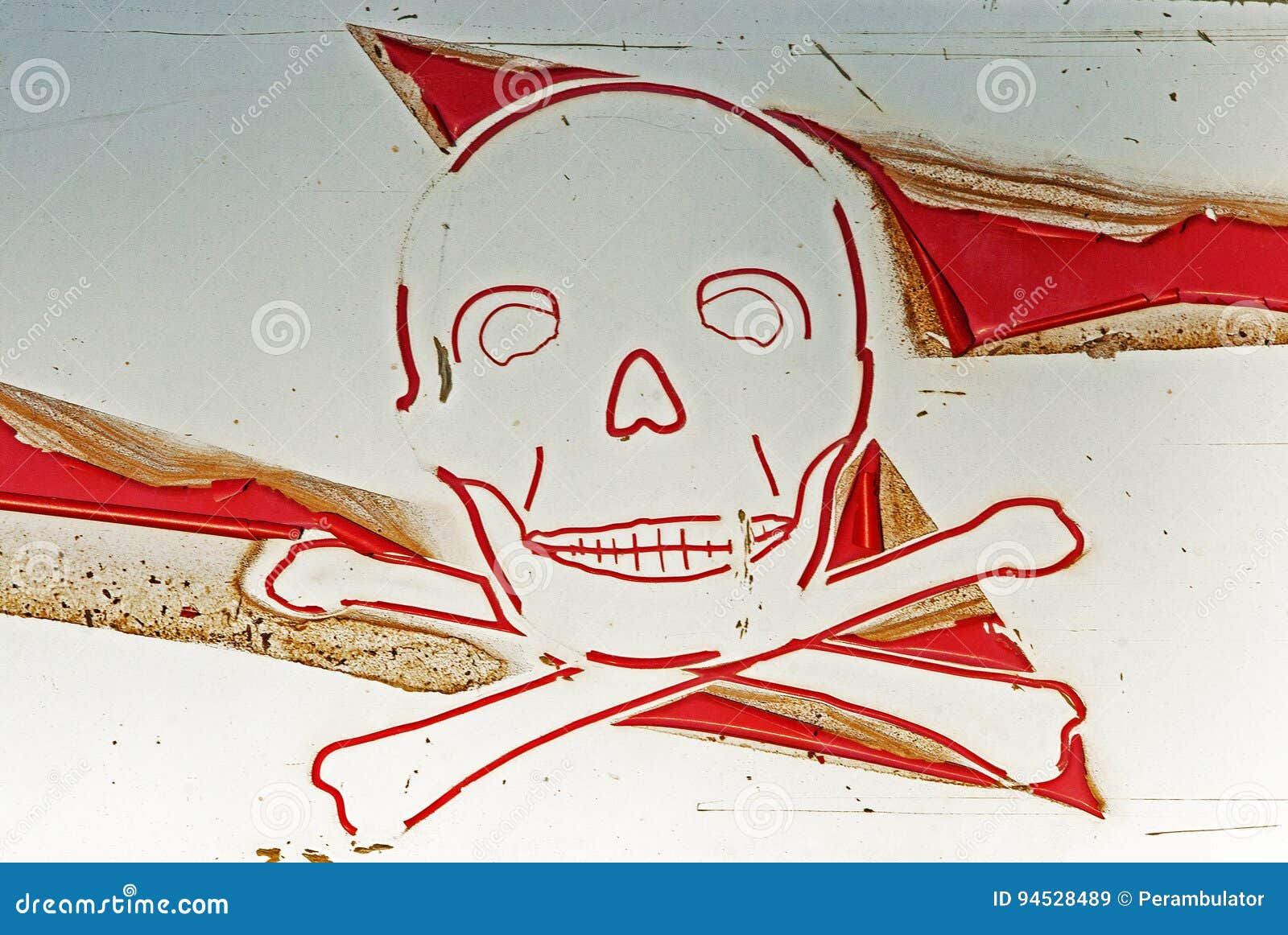 SKULL and CROSSBONE SIGN stock image. Image of warning - 94528489