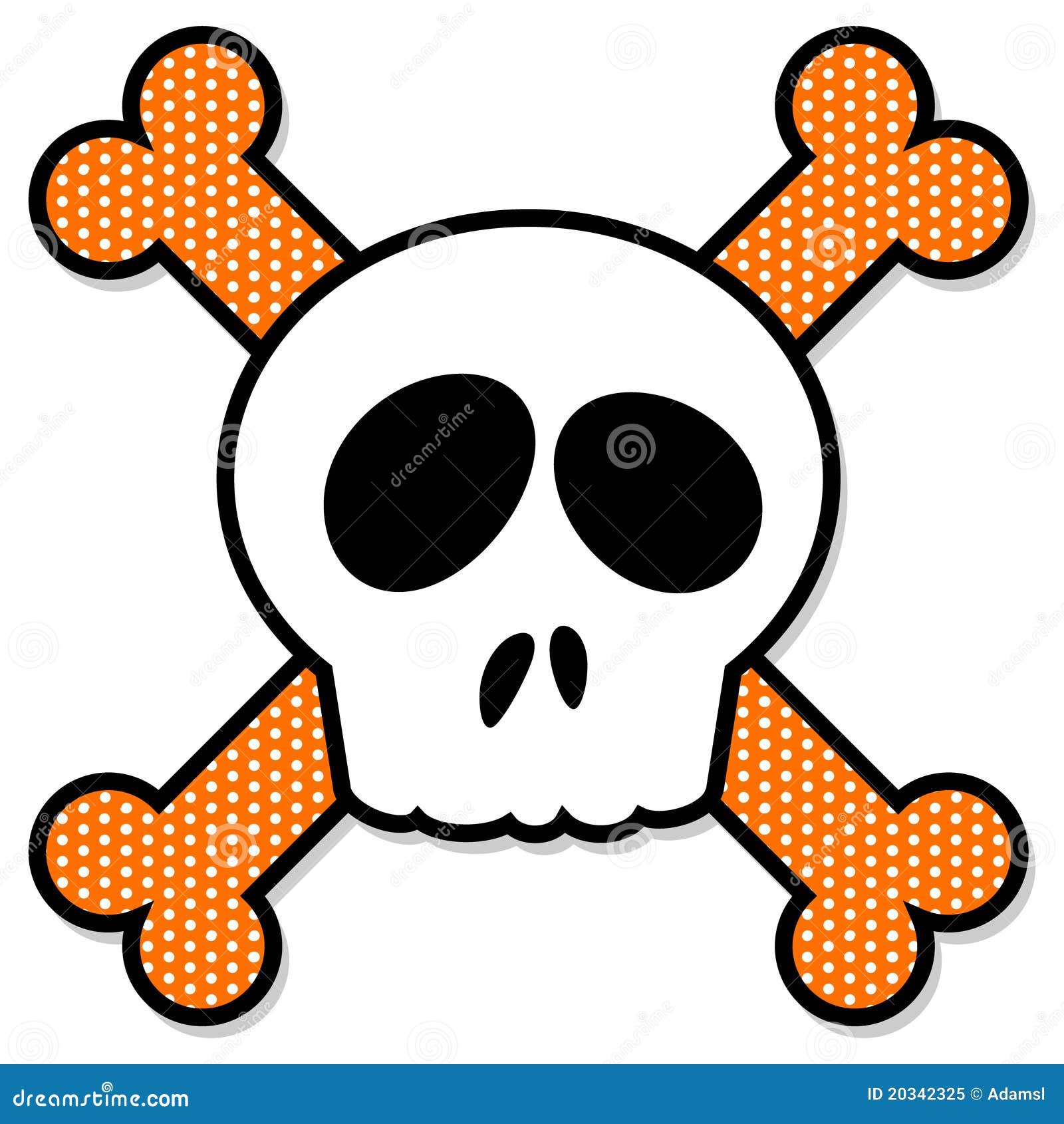Skull And Crossbones Cartoon Vector | CartoonDealer.com #20342325