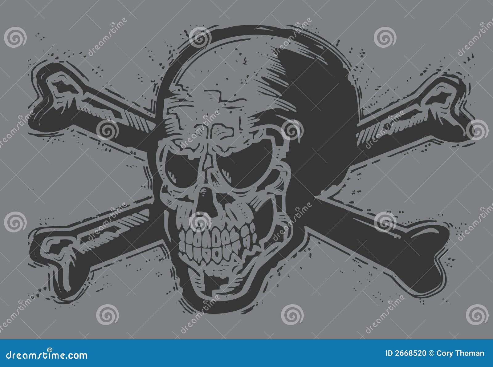 Skull & Crossbones stock vector. Illustration of anatomy - 2668520