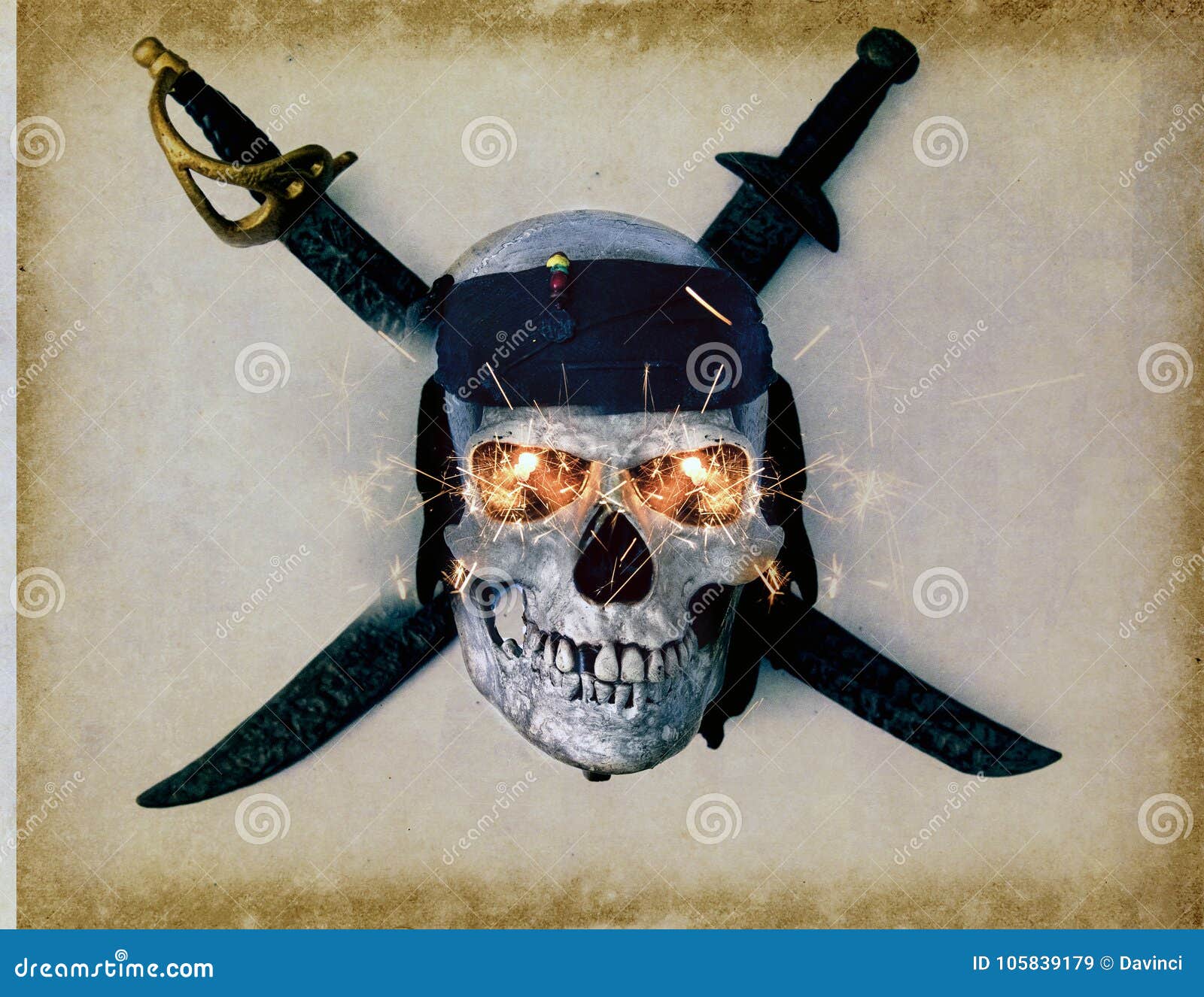 Pirate Skull and Cross Bones Stock Image - Image of rogue, sabre: 105839179