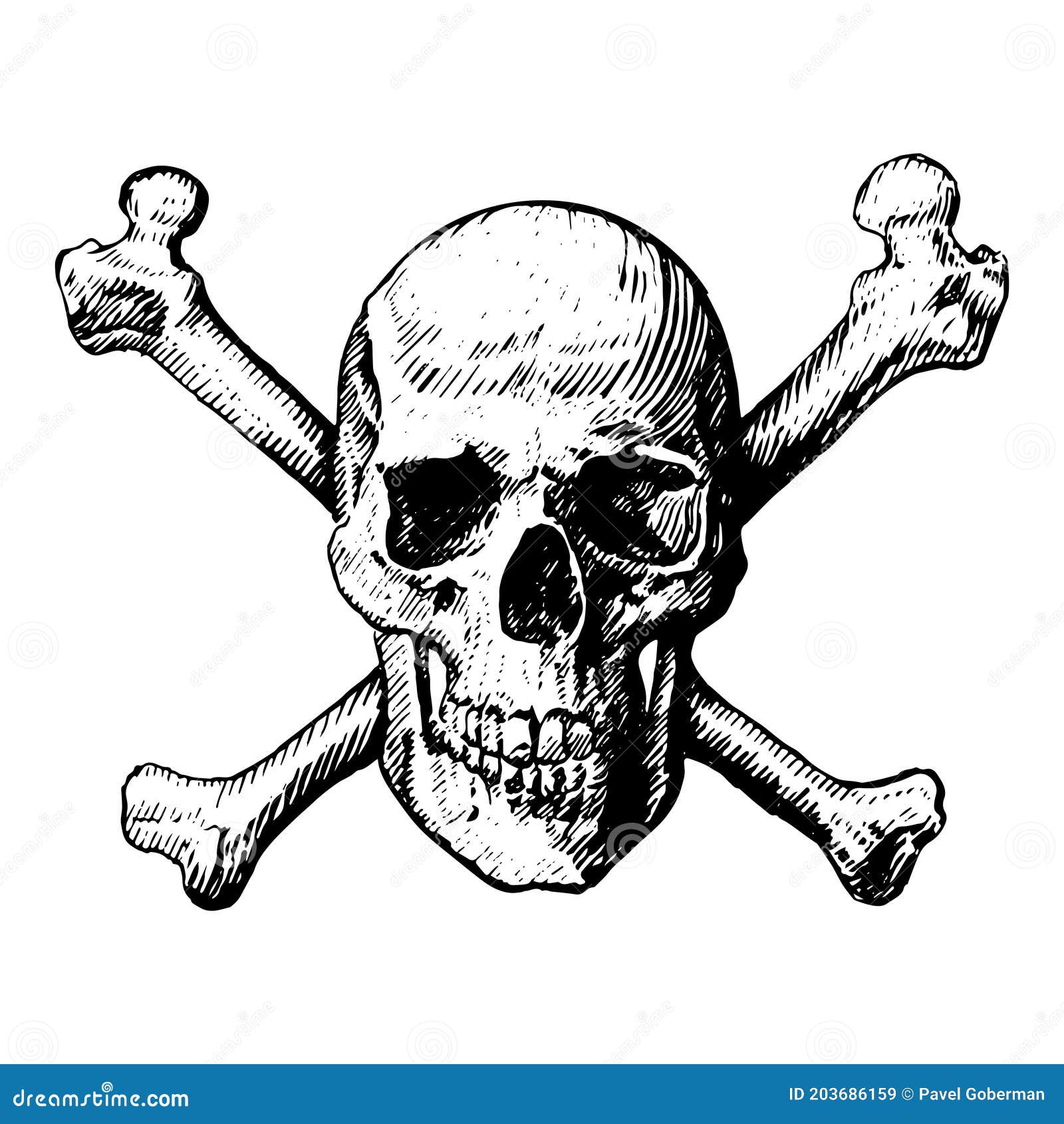 A Skull And Crossbones Icon Illustration Like A Pirates Jolly Roger