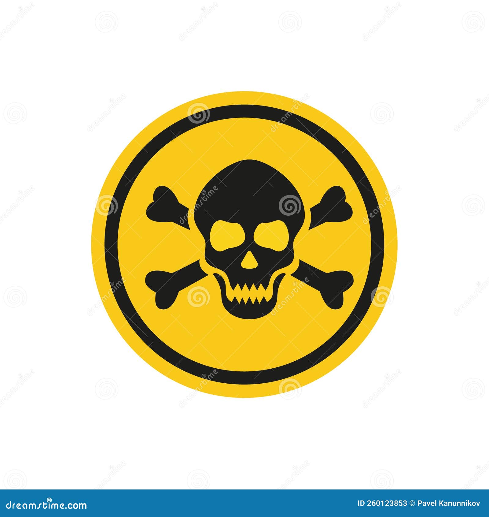 Skull and Crossbones Icon on White Background. Vector Stock Vector ...