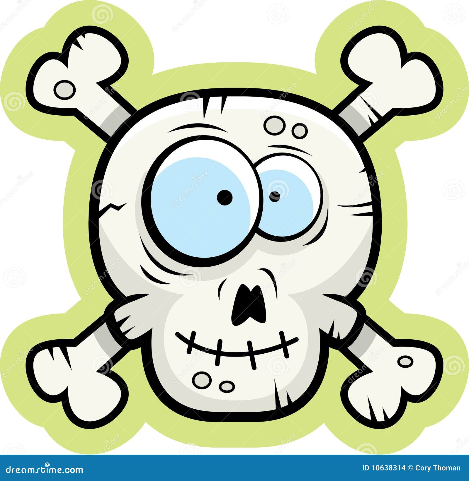 Skull and Crossbones Smiling Stock Vector - Illustration of bones ...