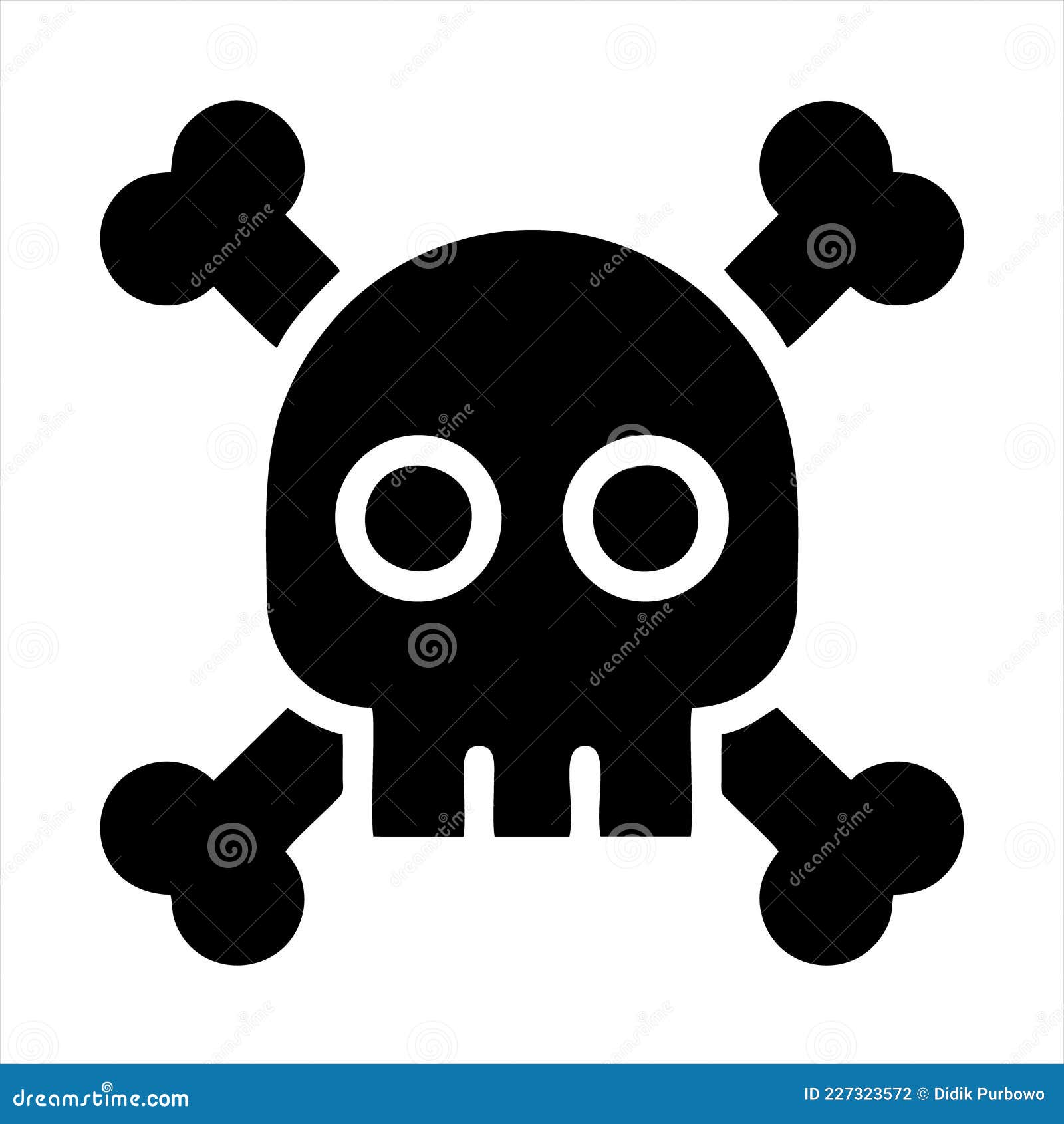 Skull and Crossbones. a Symbol of Danger, Death, and Viruses Stock ...