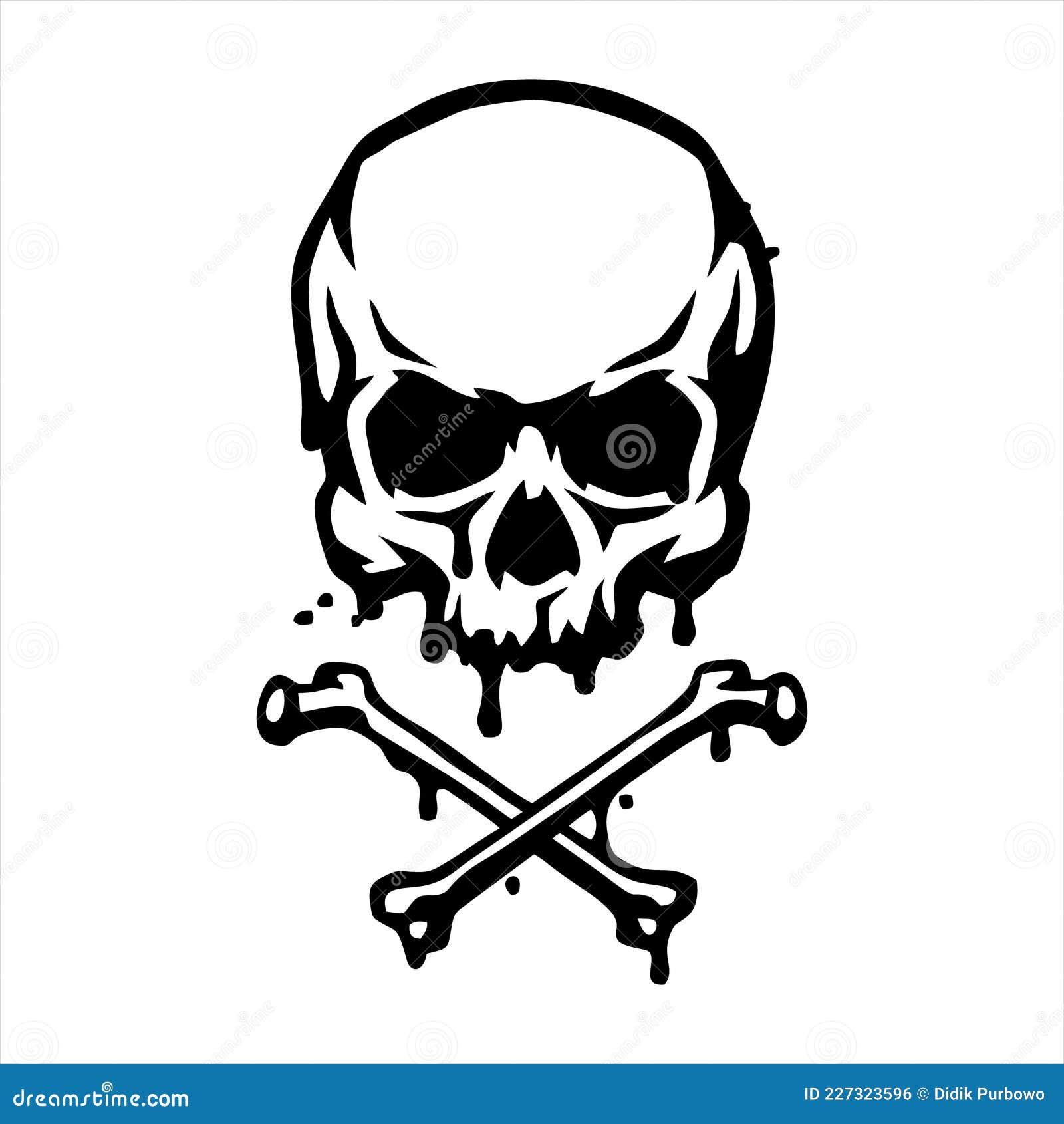 Danger Of Death Symbols Sign, Vector Illustration, Isolated On White ...