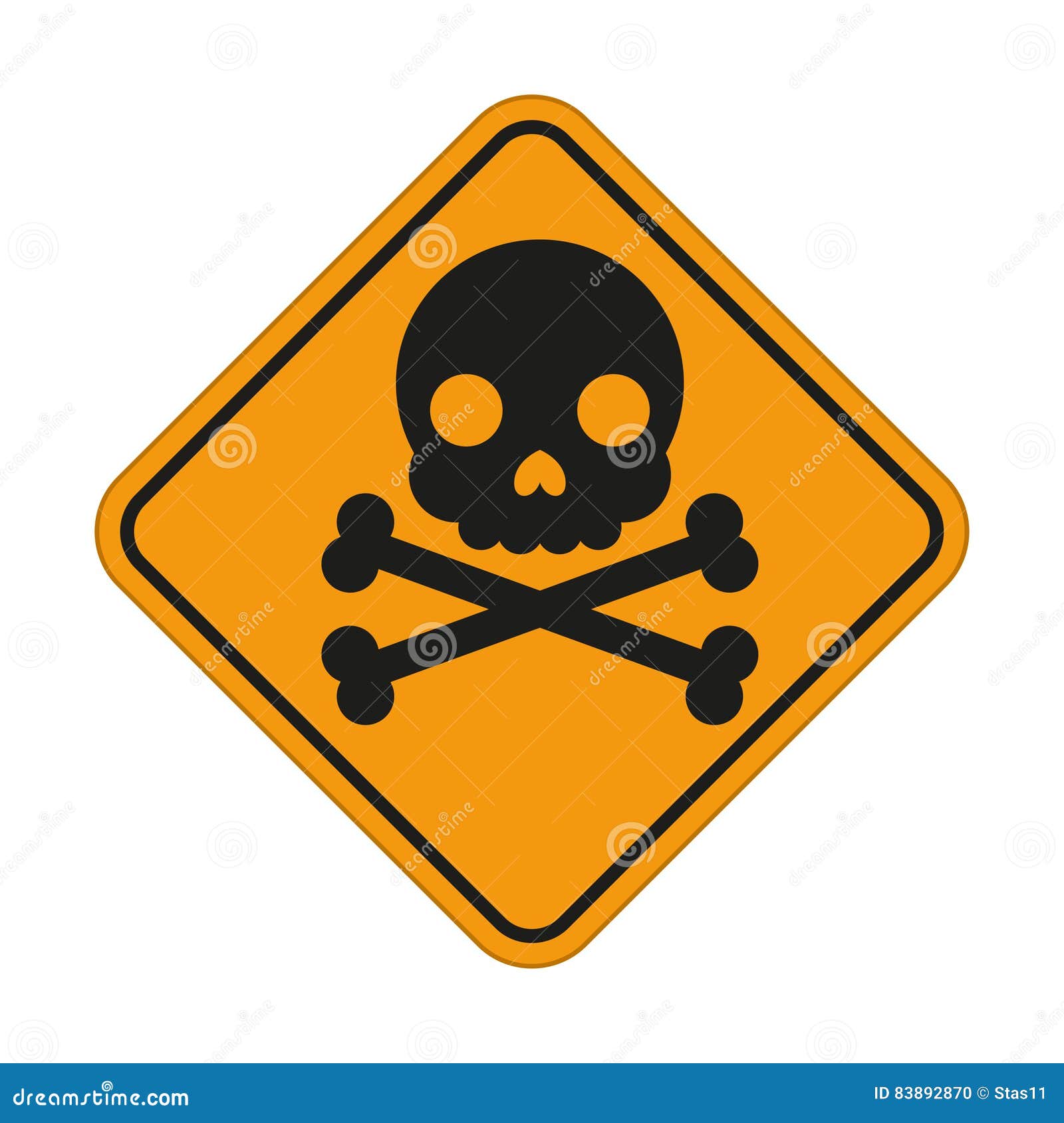 Skull and Crossbones Symbol, Danger Sign. Vector Illustration for Your ...