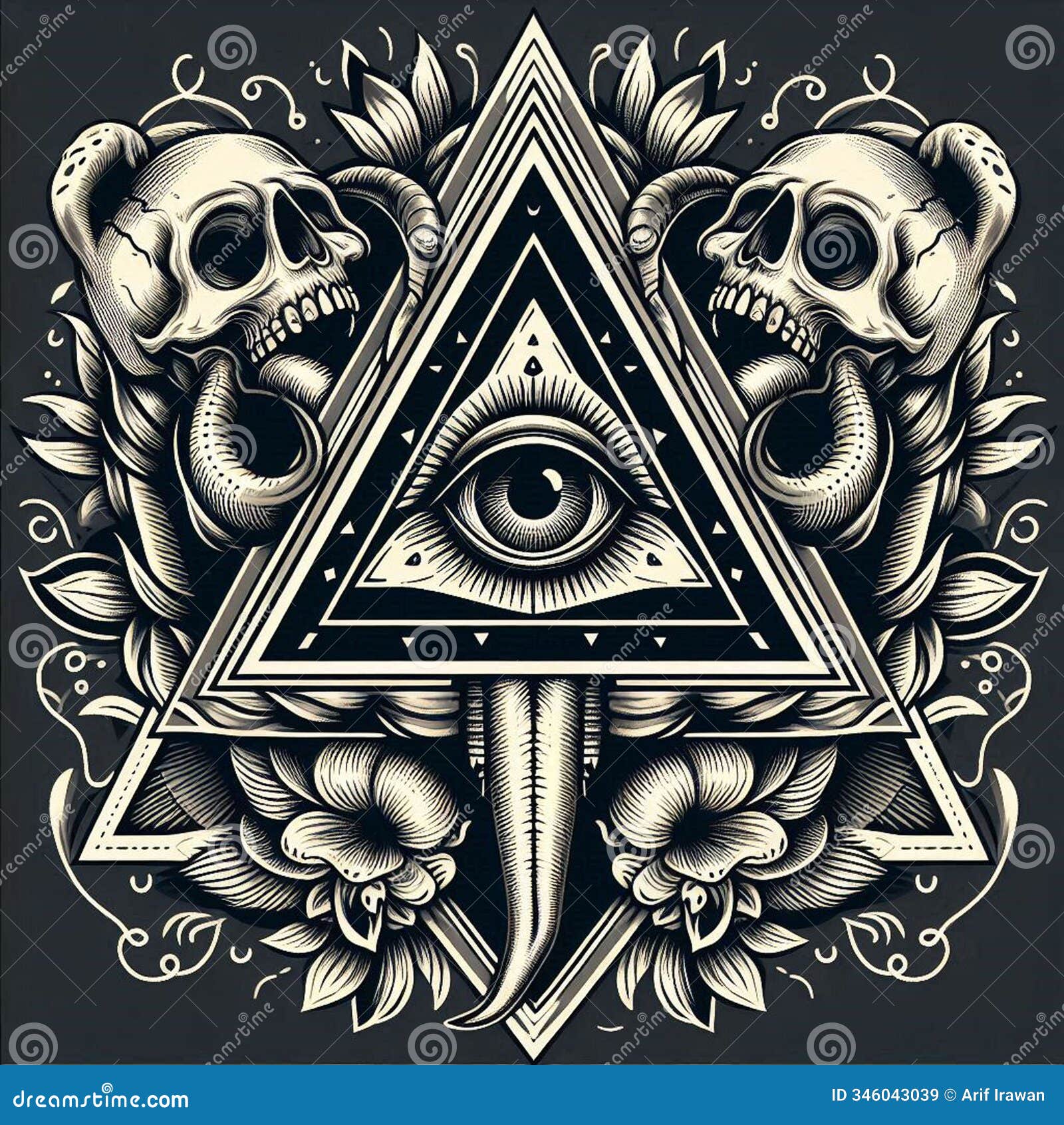 Triangle Skull Danger Sign Vector Illustration | CartoonDealer.com ...