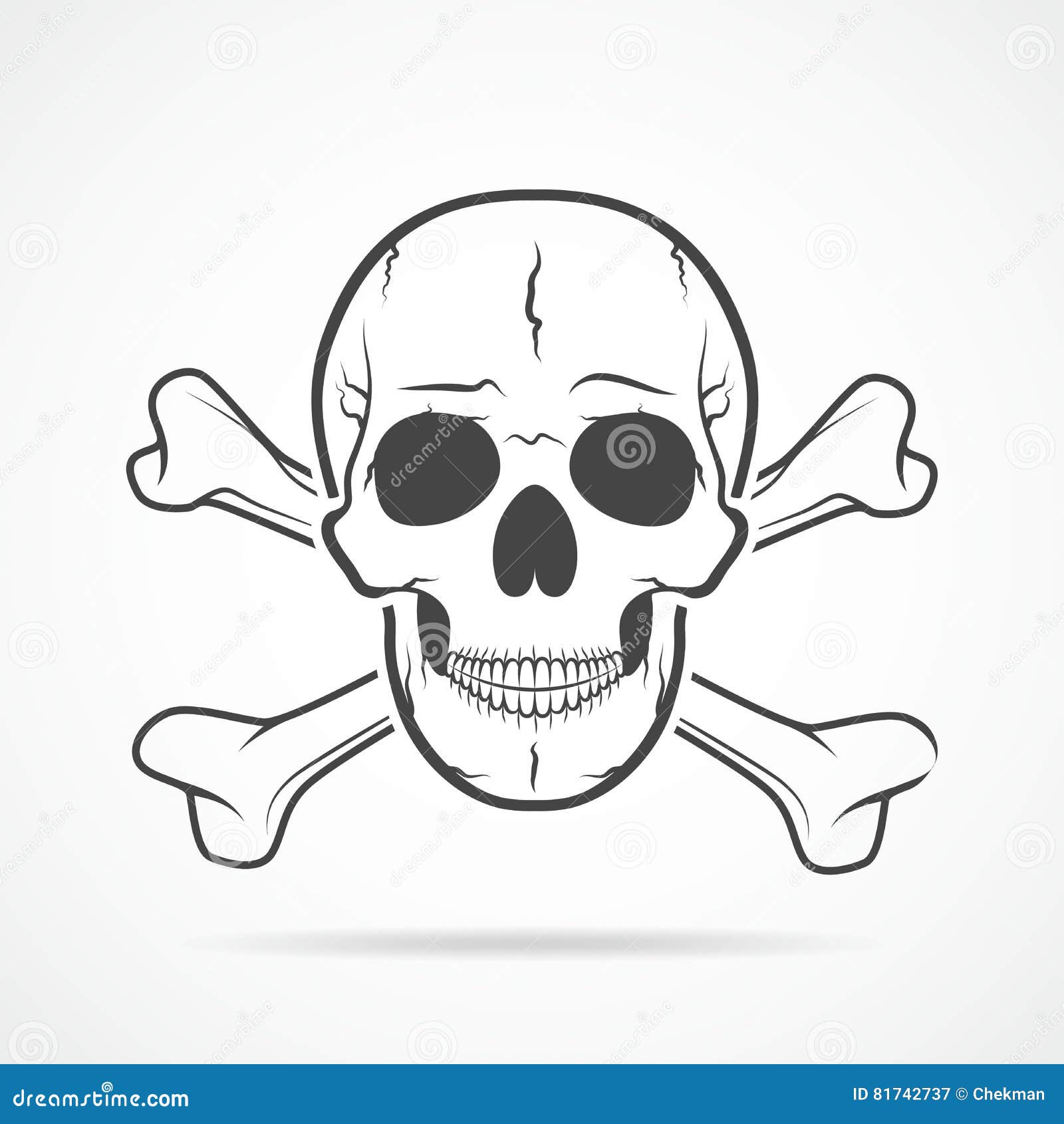 Skull and Crossbones. Vector Illustration Stock Illustration ...