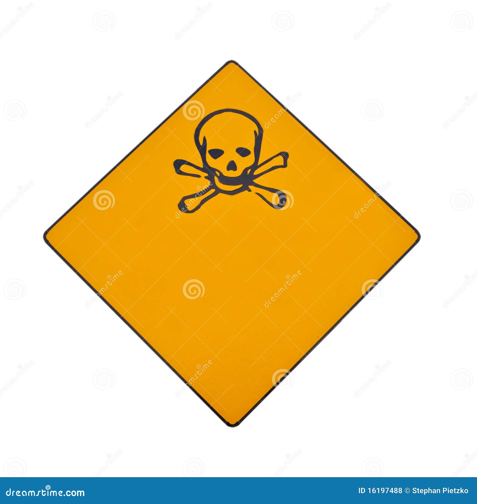 Skull and Crossbones Warning Sign Stock Photo - Image of isolated ...