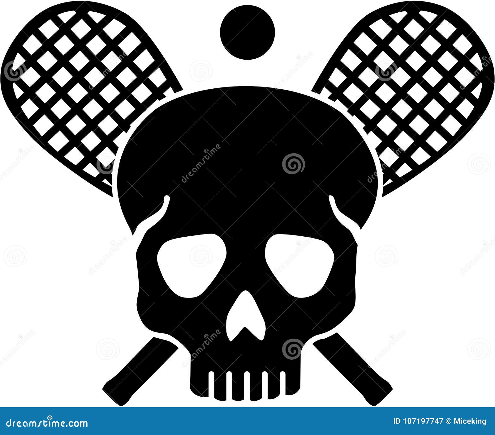 Squash Crossed Rackets Cartoon Vector | CartoonDealer.com #107197545