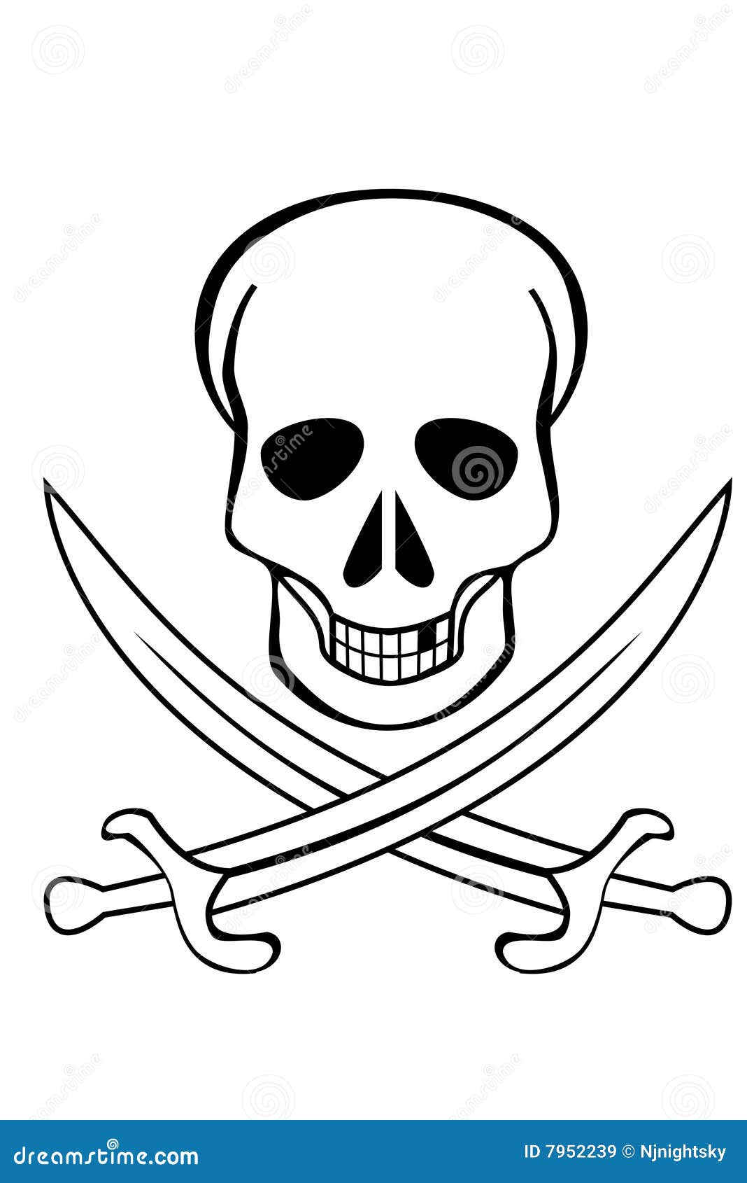 Skull and crossed swords stock vector. Illustration of danger - 7952239 Skull and crossed swords stock vector. Illustration of danger - 7952239