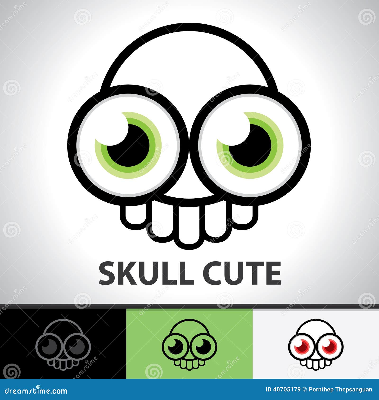 Skull cute symbol stock vector. Illustration of skull - 40705179