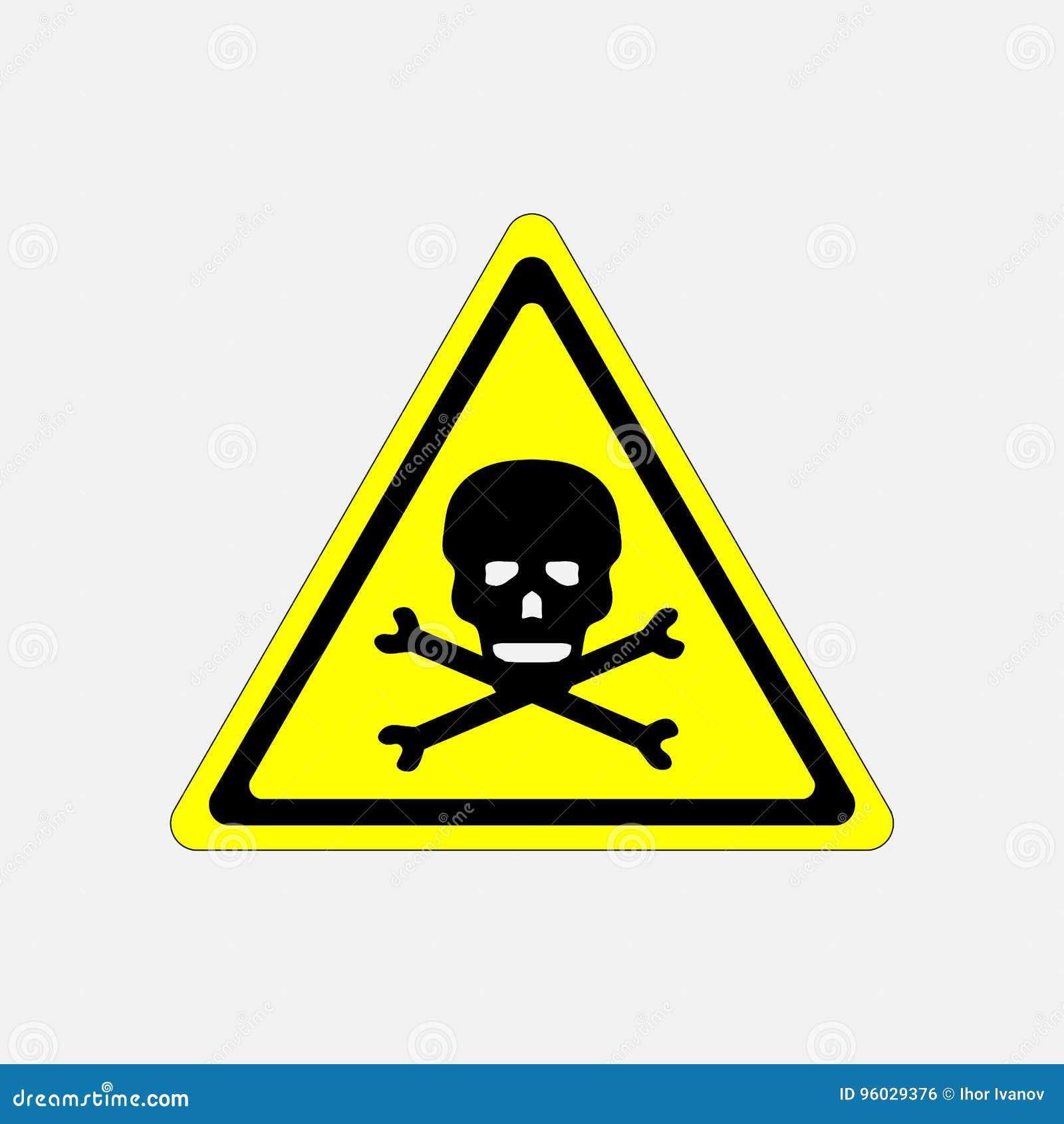 Skull danger sign stock illustration. Illustration of graphic - 96029376