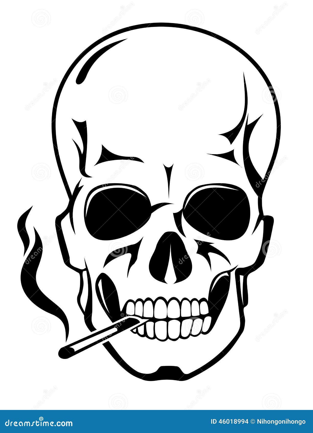 Skull for Danger Smoke Concept Stock Vector - Illustration of religion ...