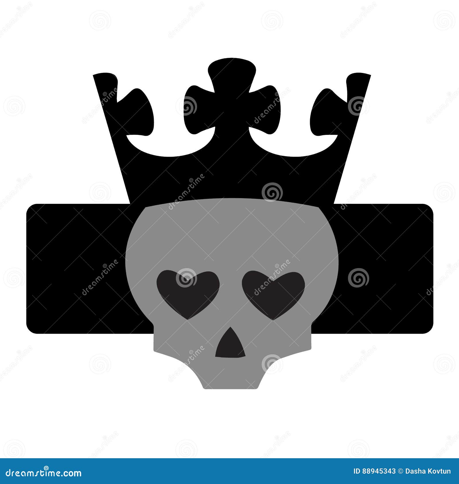 Skull Dead Skeleton Halloween Illustration Cartoon Stock Vector ...
