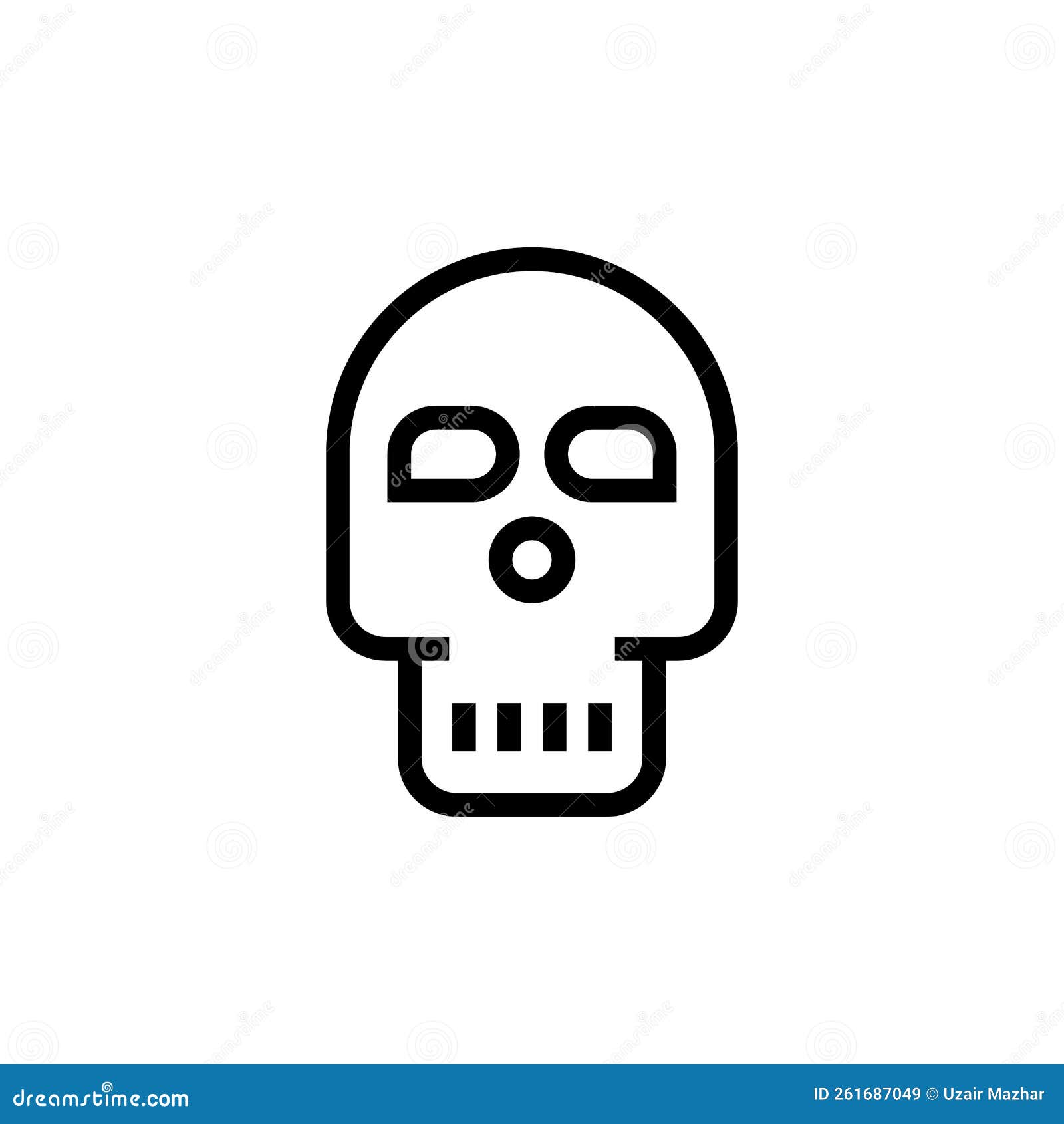 SKULL of DEATH Icon in Vector. Logotype Stock Vector - Illustration of ...
