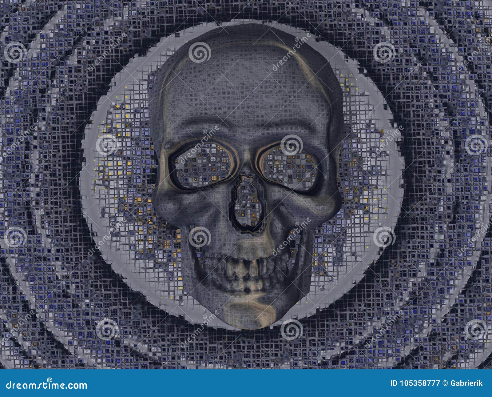 Skull of Death - Structural Stock Illustration - Illustration of horror ...