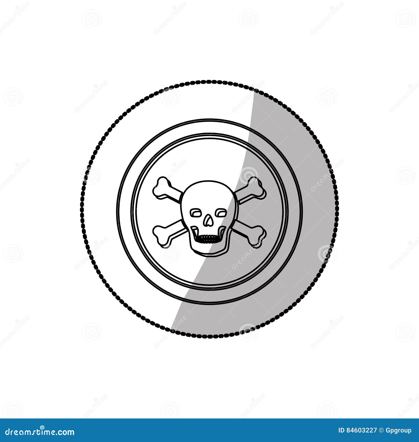 Skull death symbol stock vector. Illustration of evil - 84603227