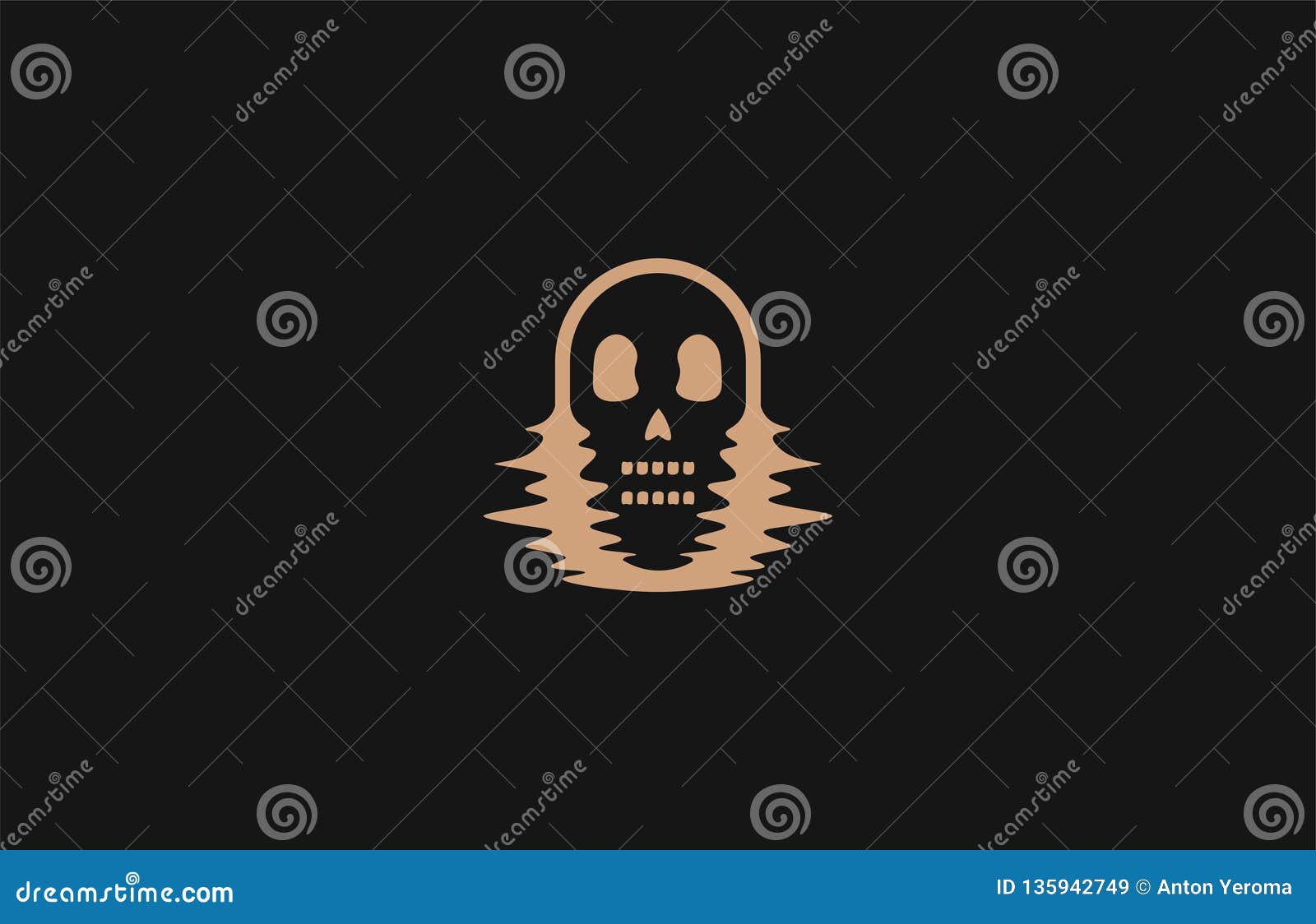 Skull in distorted glitch stock vector. Illustration of face - 135942749