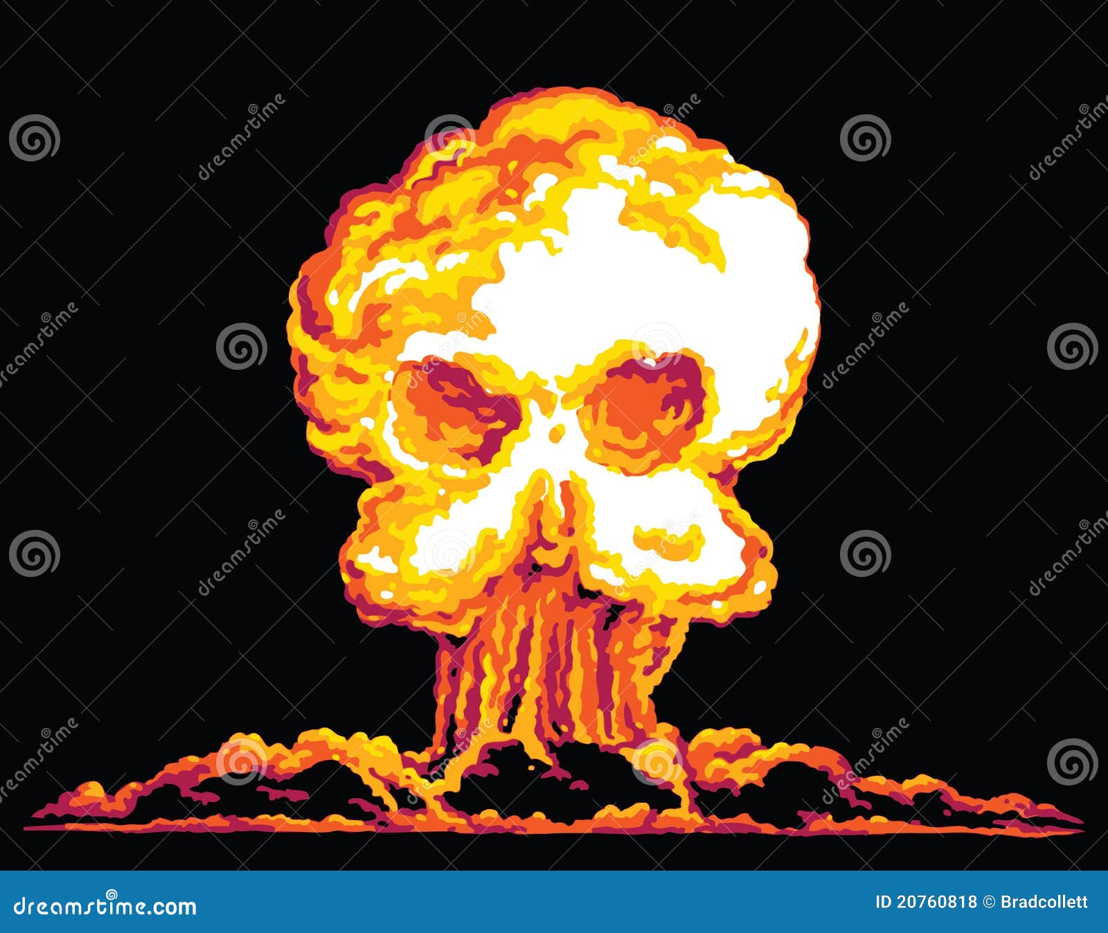 Skull Explosion stock vector. Illustration of black, smoke - 20760818