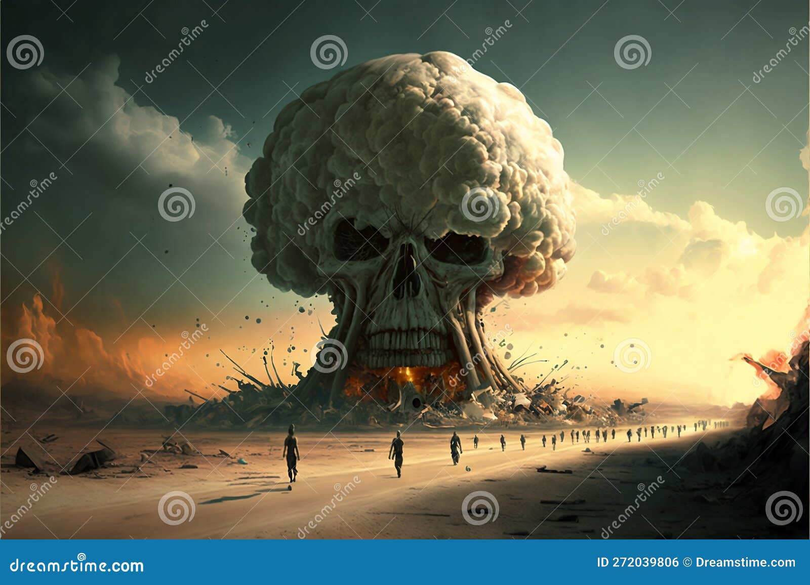 Skull Explosion Cloud - Dust -- Abstract Art Wallpaper Design Stock ...