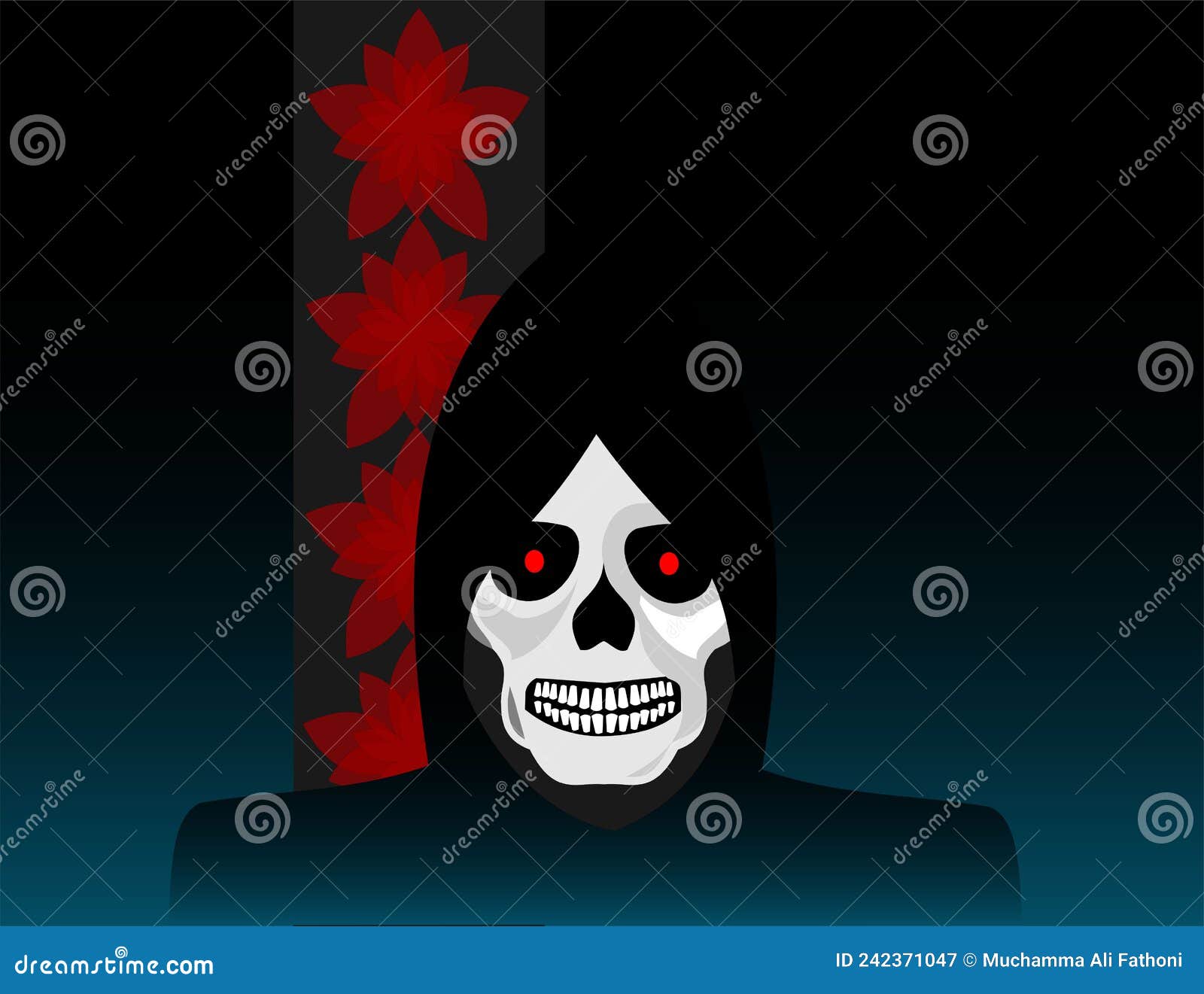 Skull Face Ghost Design . Template Vector Illustration Stock Vector ...