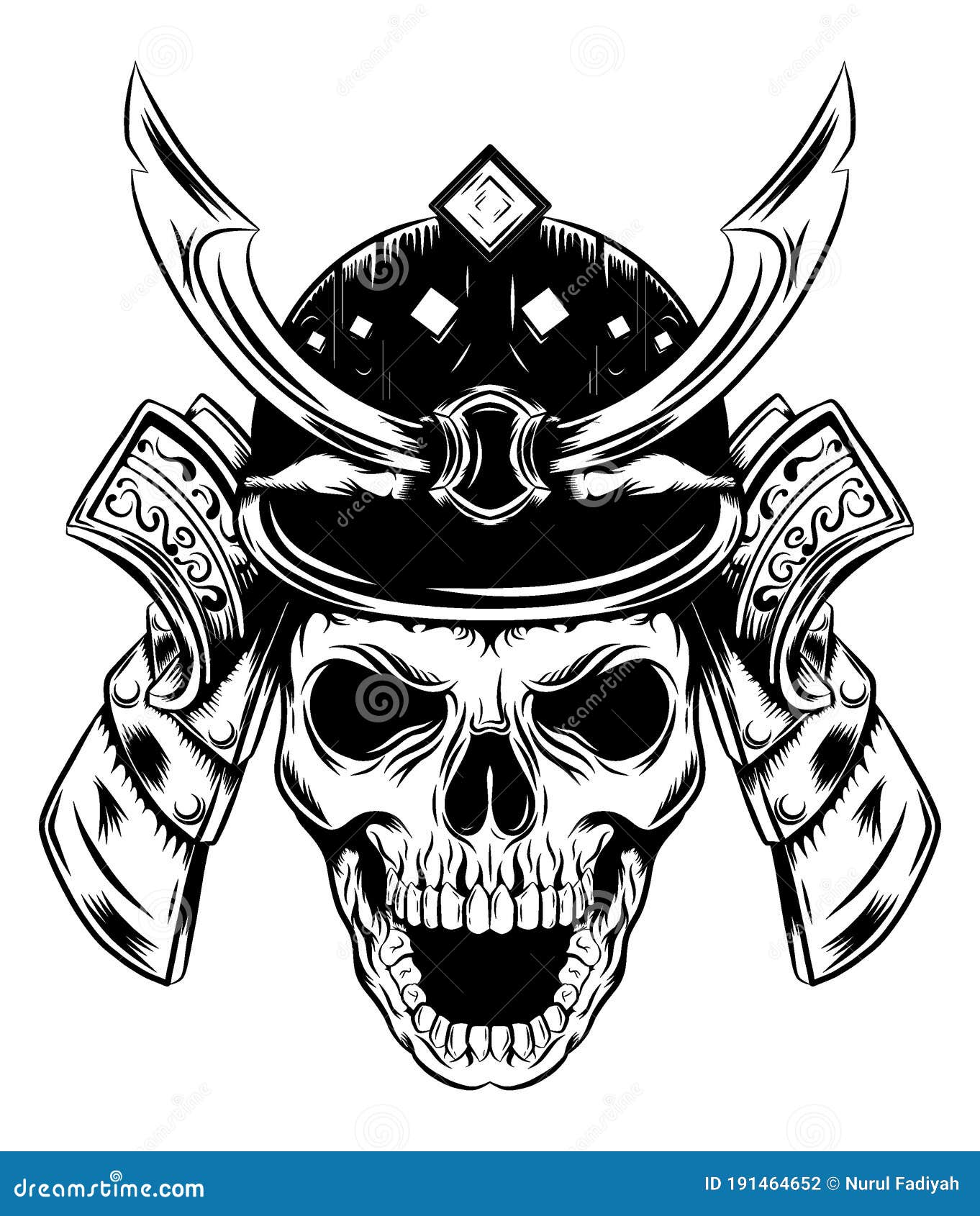 Samurai Head Drawing