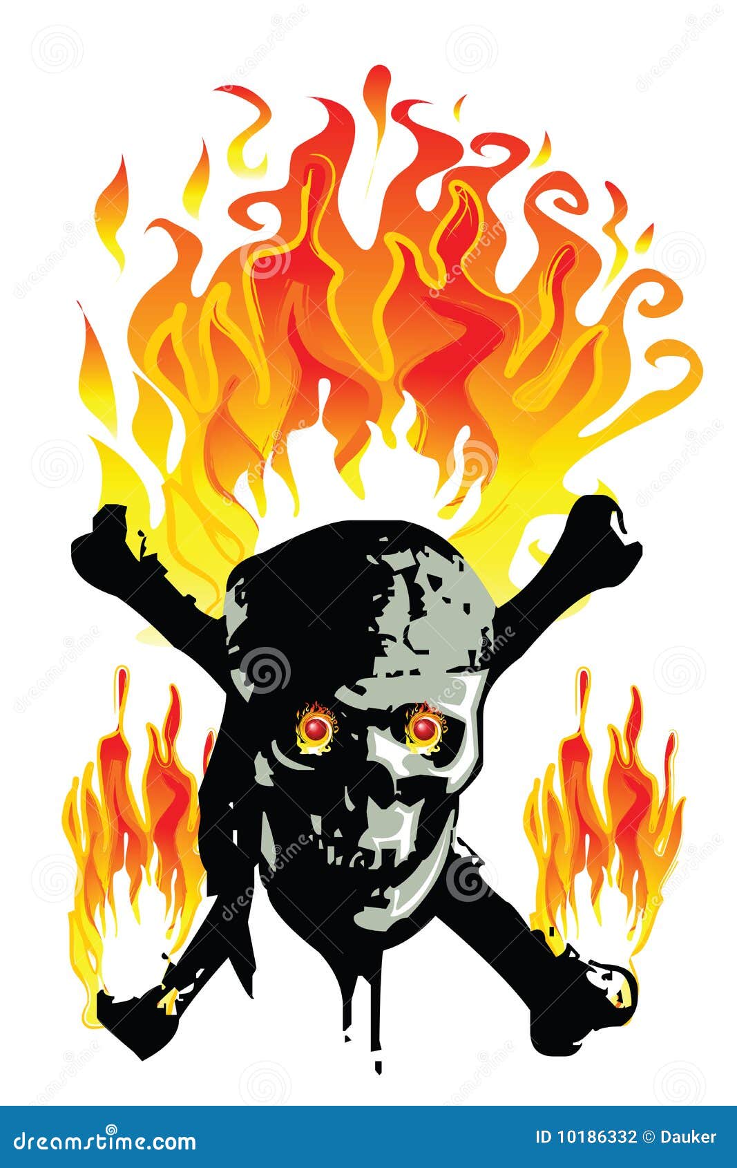 Skull With Fire Royalty-Free Stock Image | CartoonDealer.com #5901400