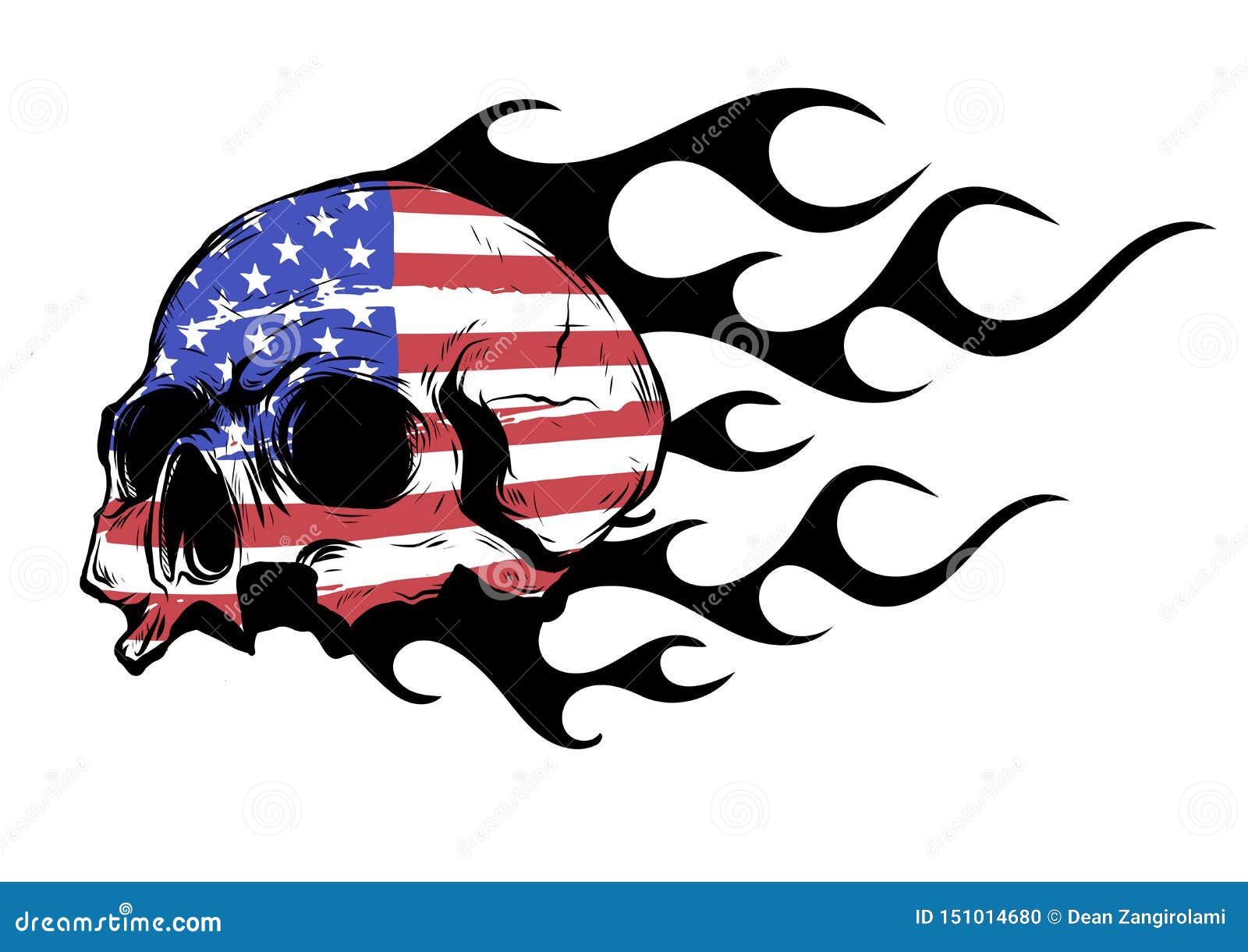 Skull Fire Logo Vector Design | CartoonDealer.com #137219347