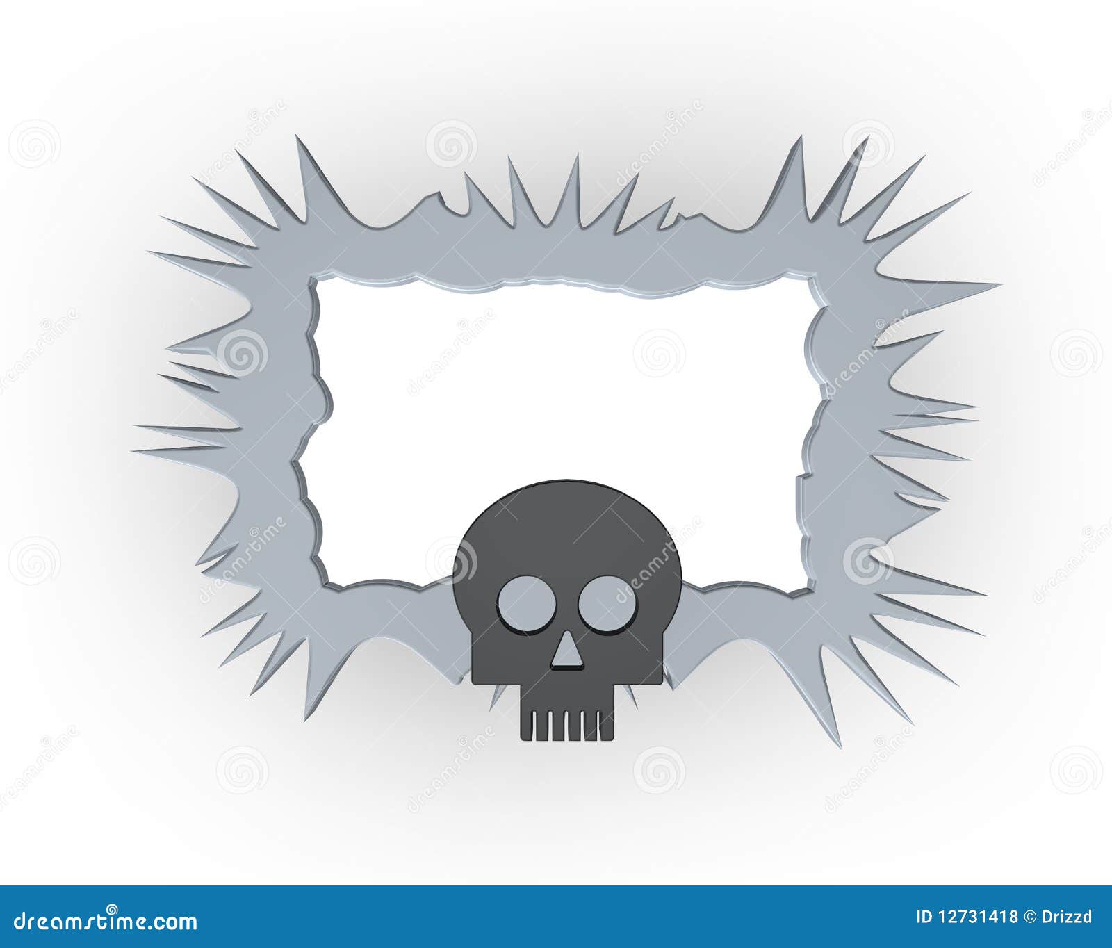Skull frame stock illustration. Illustration of death - 12731418