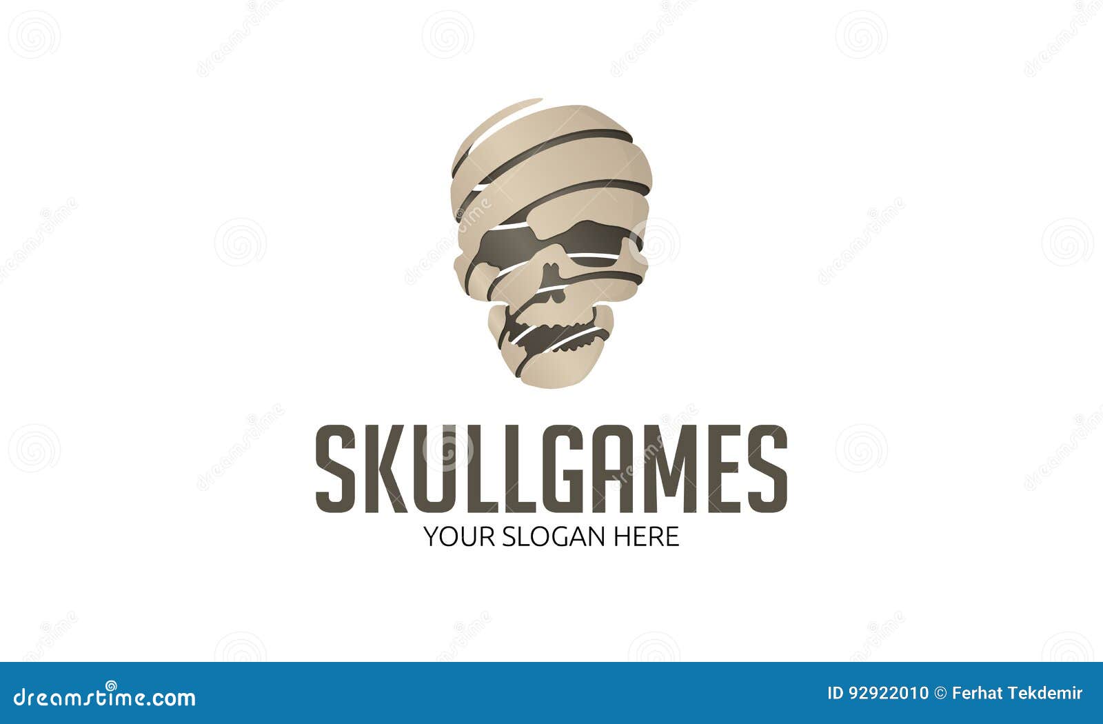 Skull Games Logo stock illustration. Illustration of design - 92922010