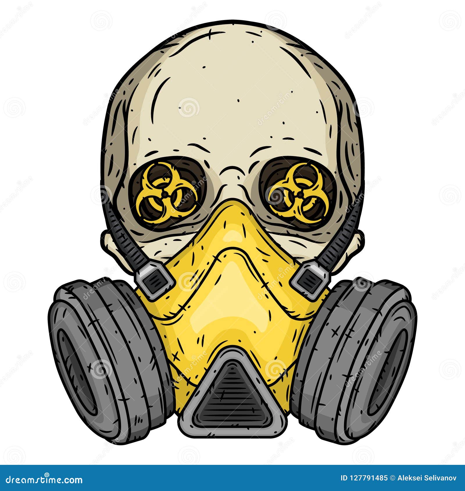 Skull. Skull with Gas Mask. Skull with Respirator. Stock Vector ...