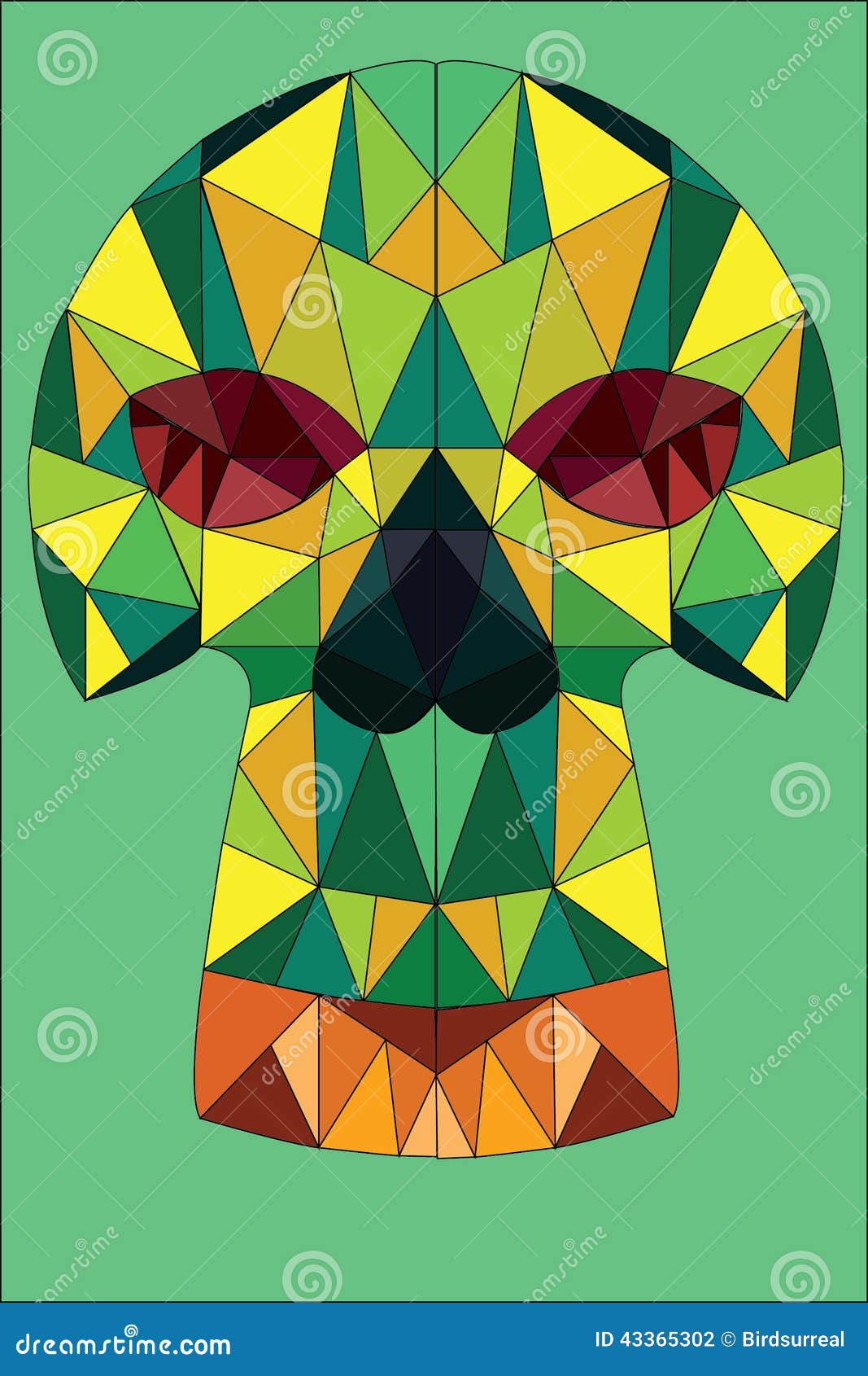 Skull geometric stock vector. Illustration of connection - 43365302