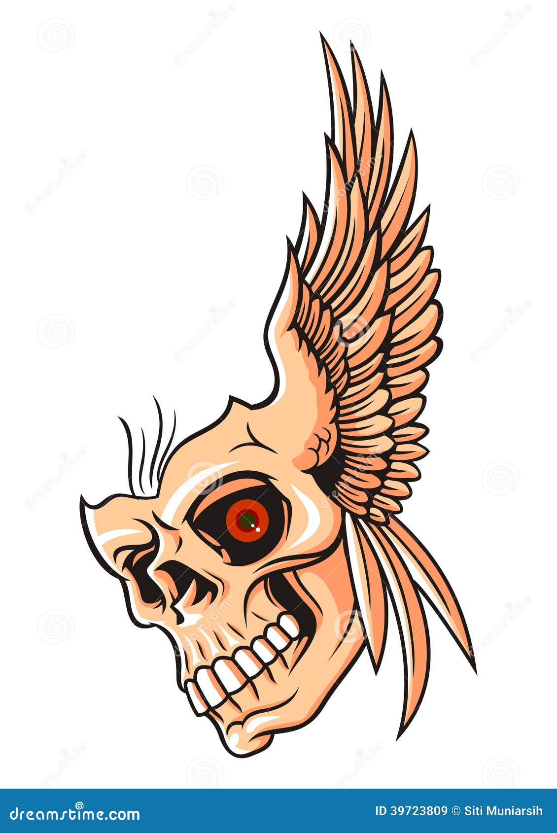 Skull of god stock illustration. Illustration of fiction - 39723809