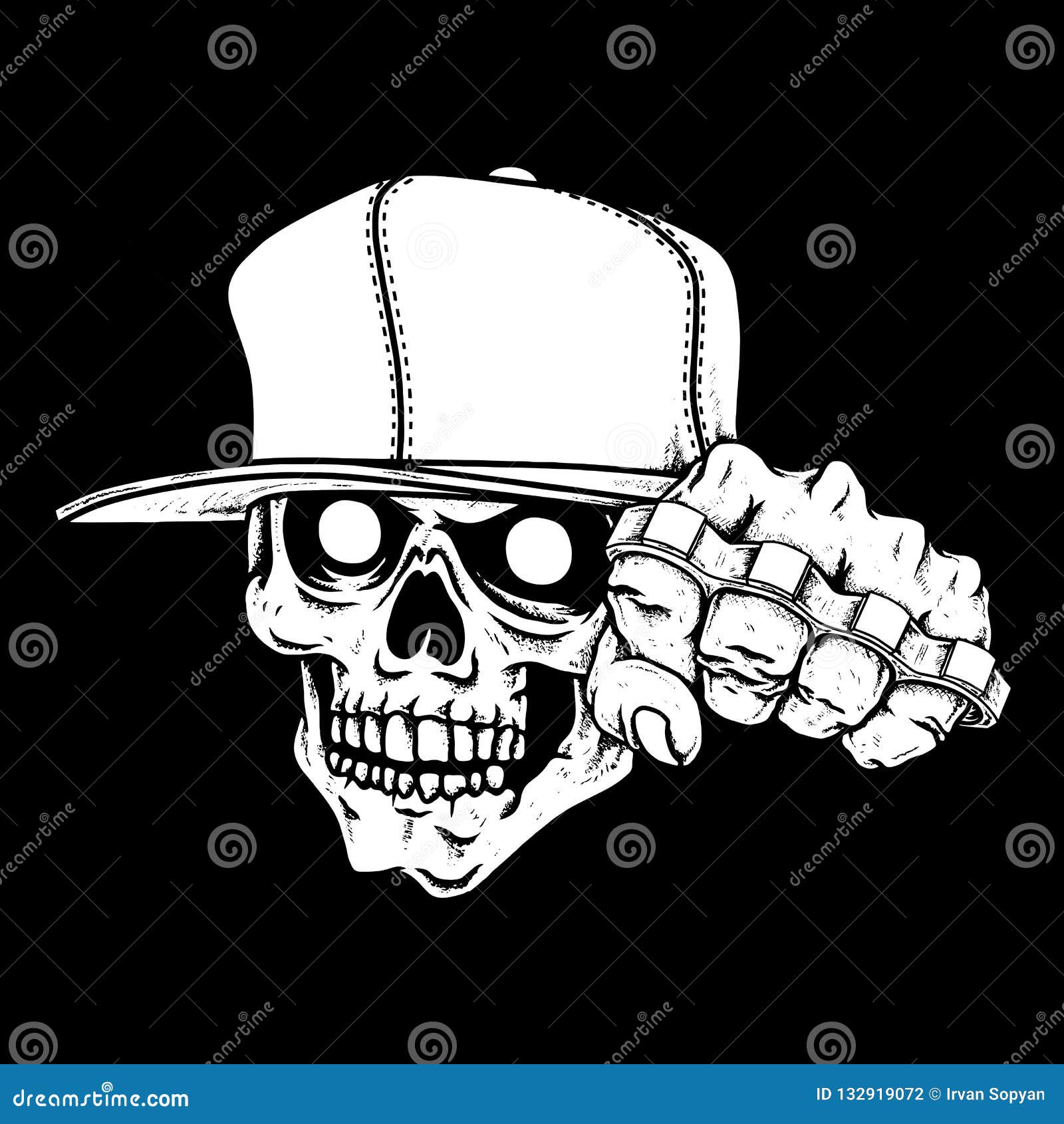 Head Skull Anarchy/logo or Lebel Stock Illustration - Illustration of ...