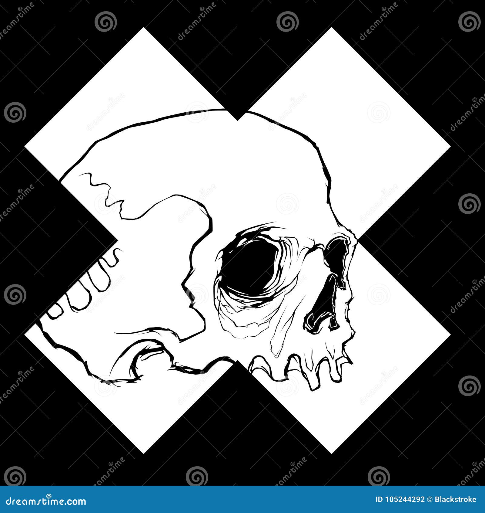 Skull Head vector file stock vector. Illustration of icon - 105244292