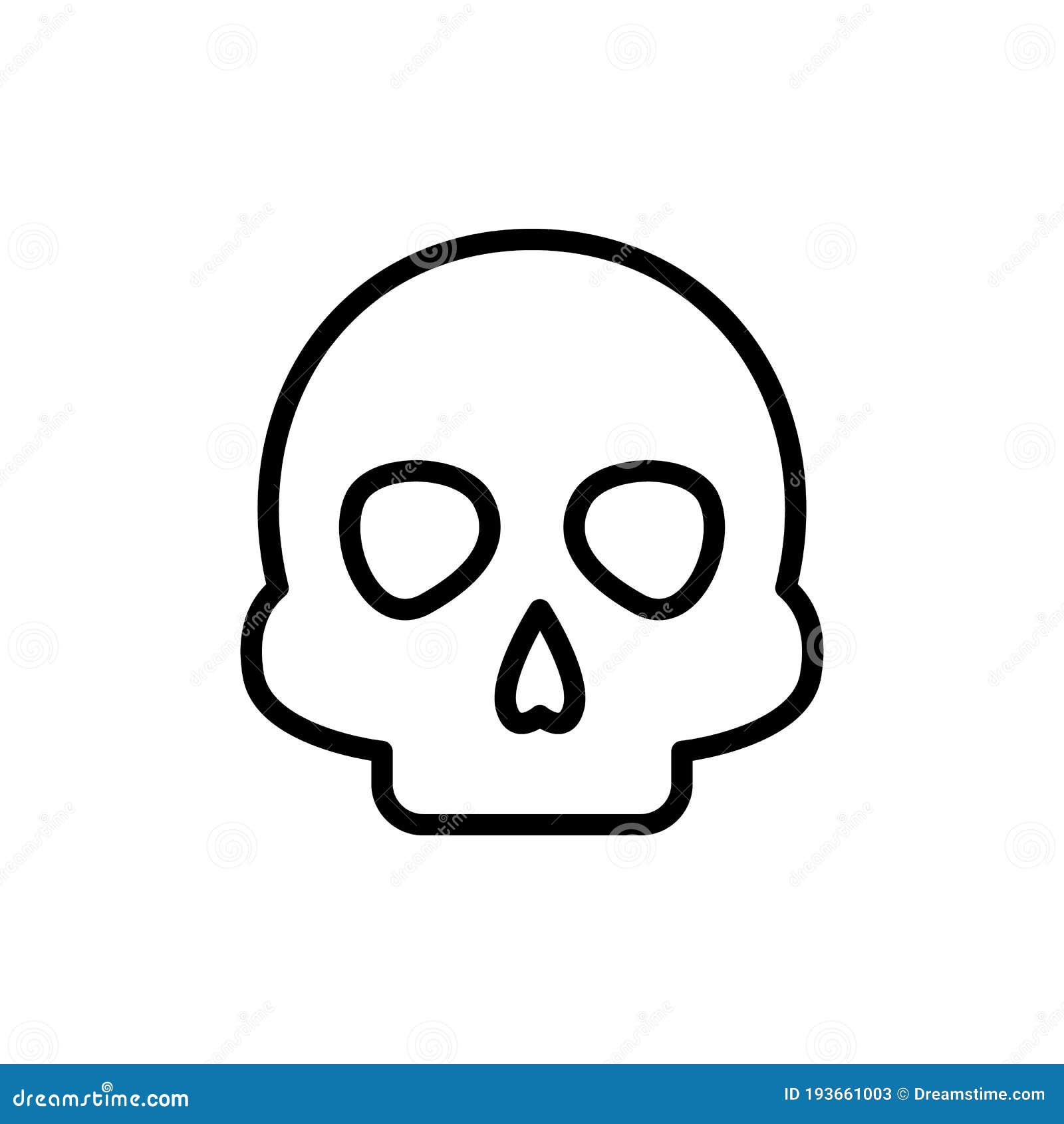 Skull Head Icon. Simple Line, Outline Vector Elements of Esoteric Icons ...
