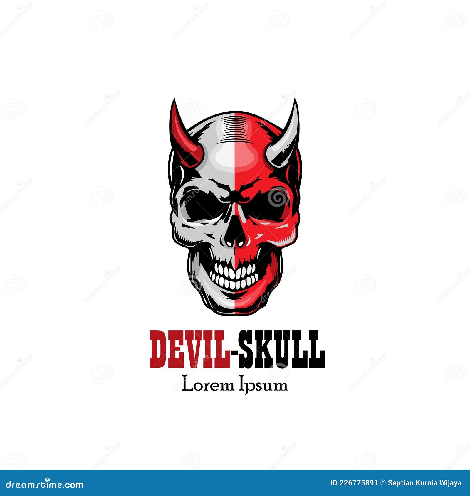 The Skull Head Logo is Shaped Like a Devil. Cool Logos, Cool and Slang ...