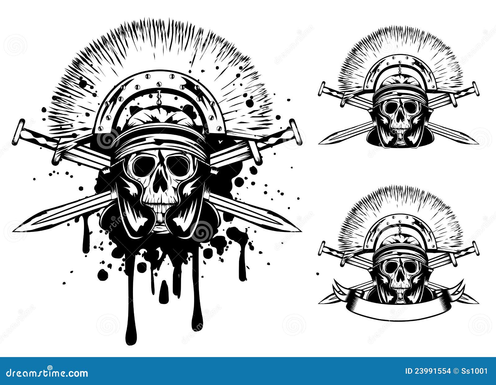 Skull in Helmet and Crossed Sword Stock Vector - Illustration of human ... Skull in Helmet and Crossed Sword Stock Vector - Illustration of human ...